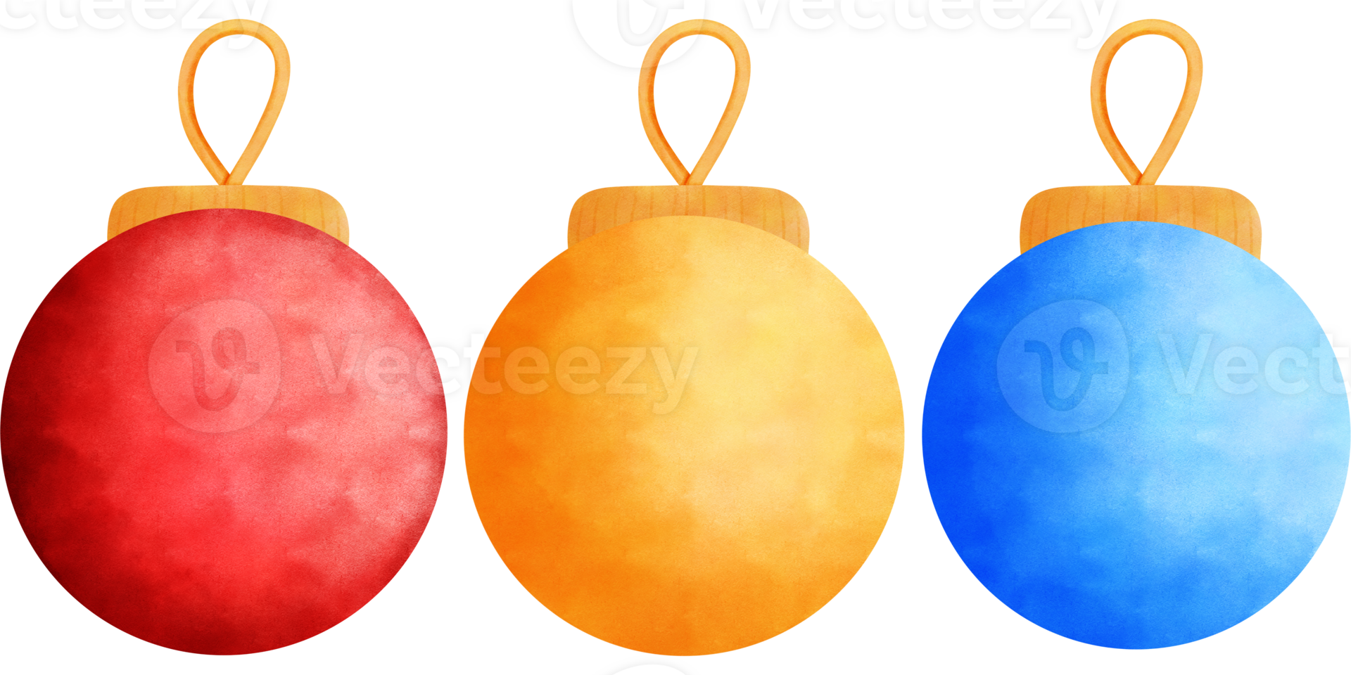 Set of festive watercolor red,yellow and blue christmas balls clipart ... Set of festive watercolor red,yellow and blue christmas balls clipart ...