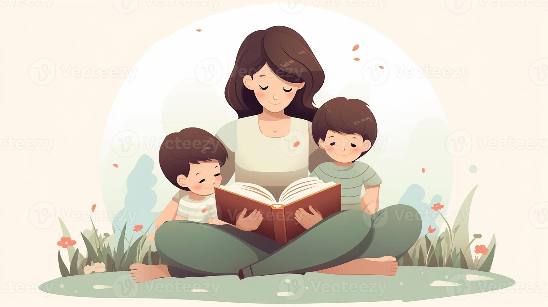 a mother teaching her child to read. Generative AI 27753041 Stock Photo ... a mother teaching her child to read. Generative AI 27753041 Stock Photo ...