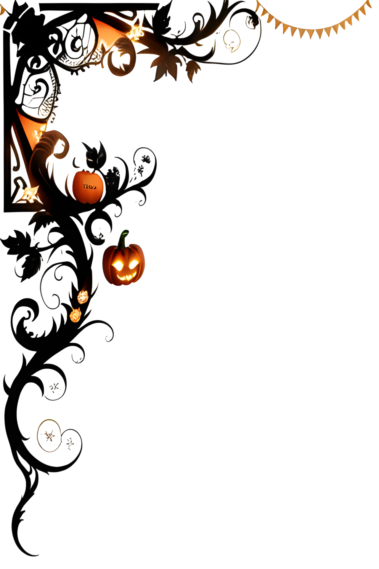 Halloween Corner Border Clipart