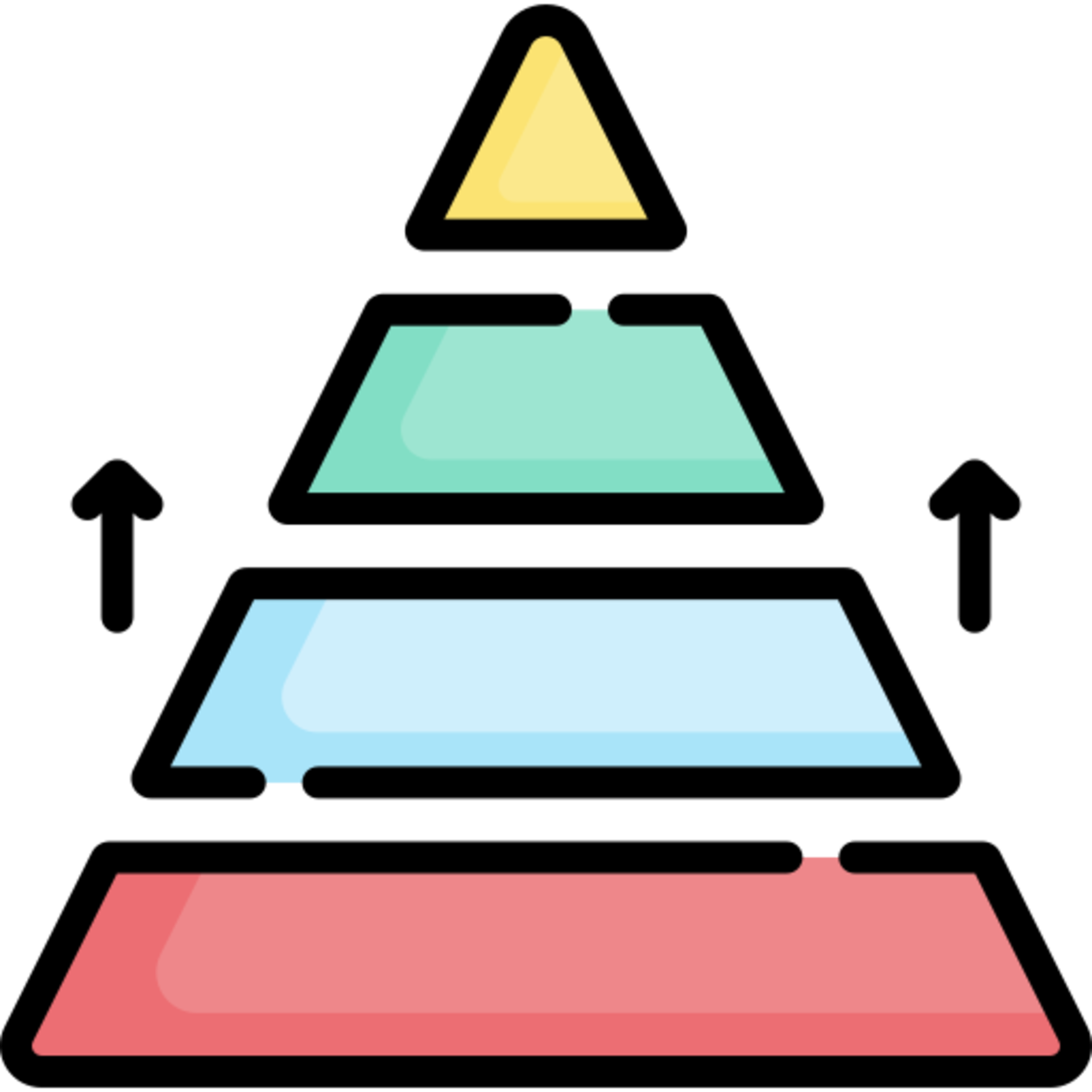 Pyramid chart illustration design 27763963 PNG