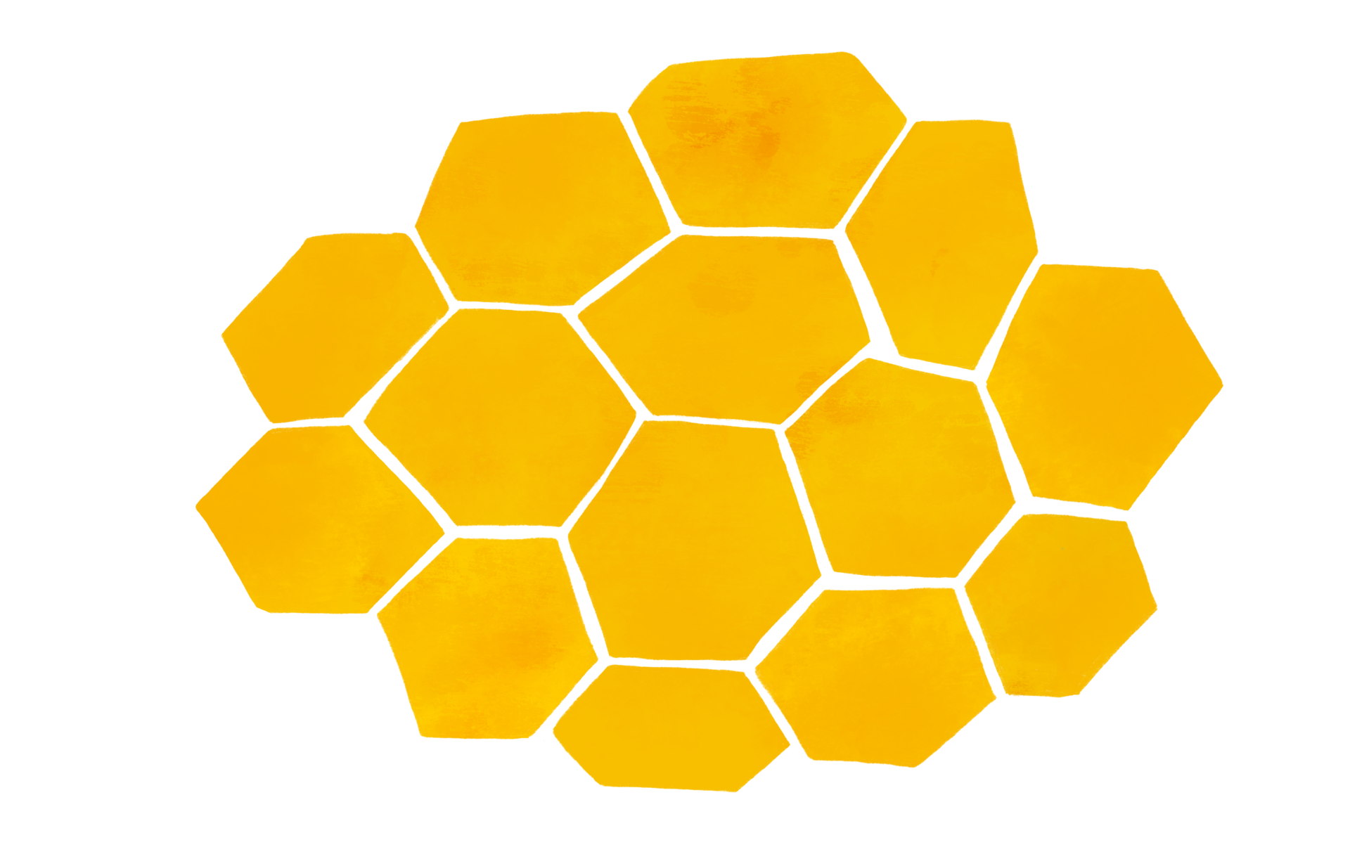 Yellow beehive honeycomb element. Watercolor texture hexagon grid cells ... Yellow beehive honeycomb element. Watercolor texture hexagon grid cells ...