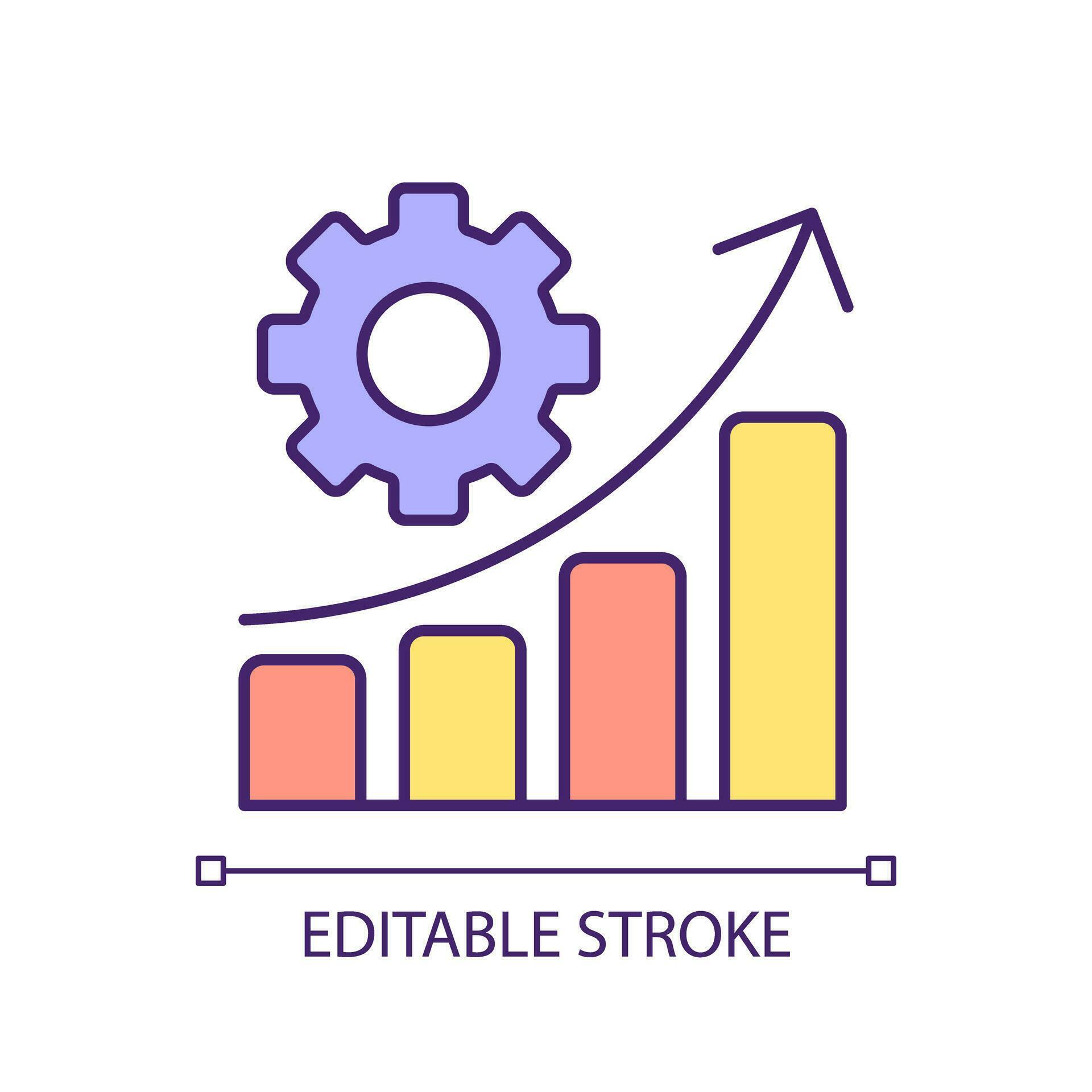Editable Workflow Automation Icon Representing Enterprise Resource