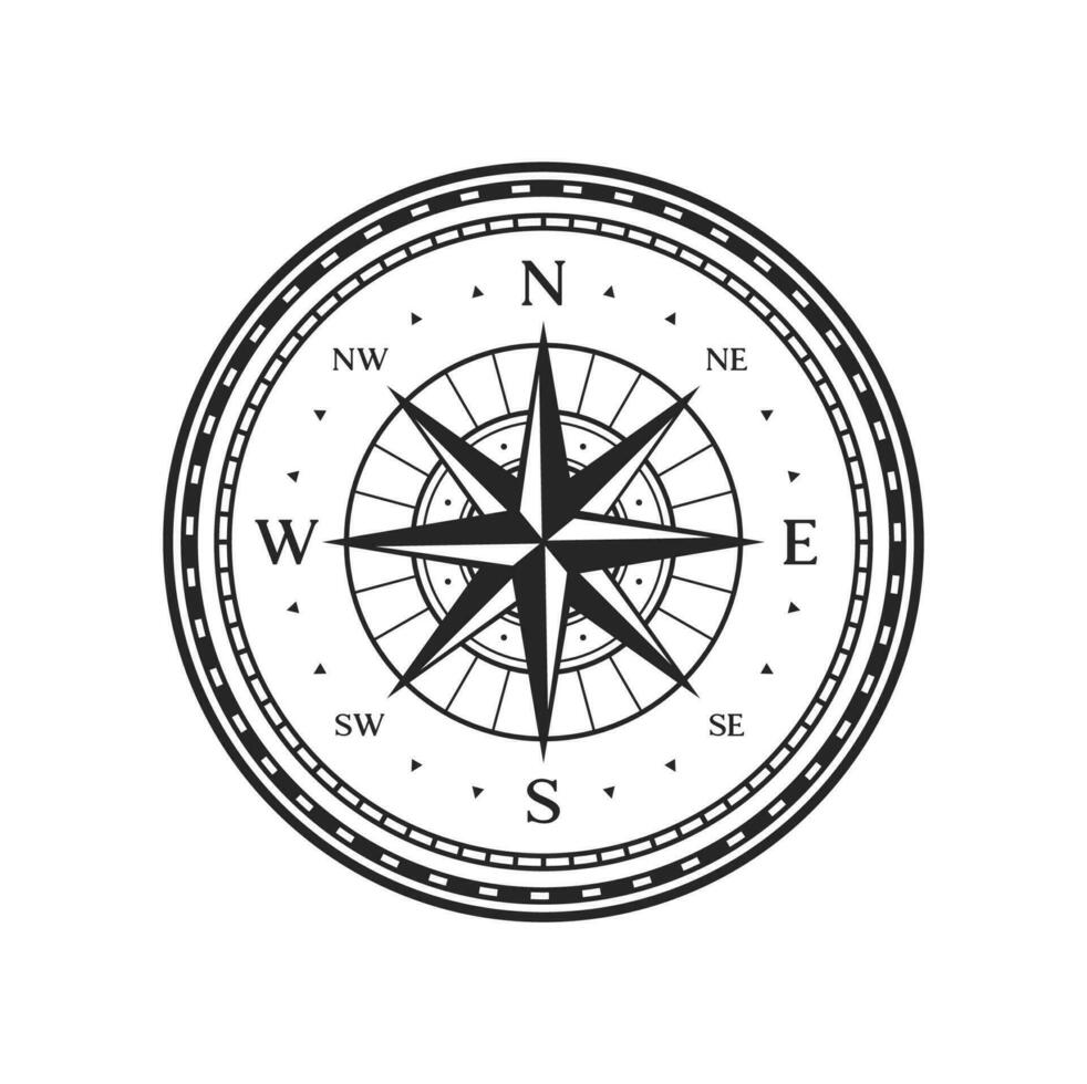 Old Compass Vintage Map Wind Rose Symbol 27769111 Vector Art At Vecteezy