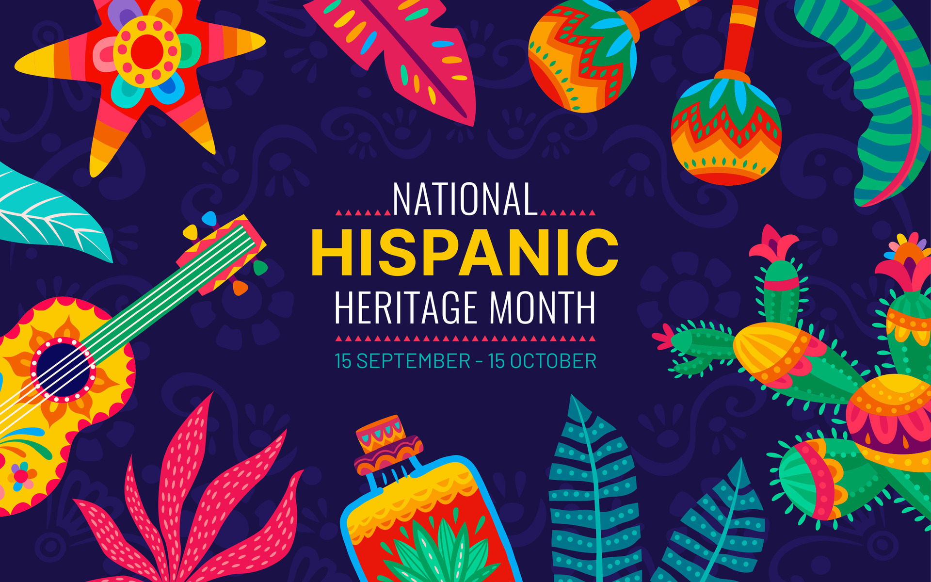 National Hispanic Heritage Month Festival Flyer 27769270 Vector Art At