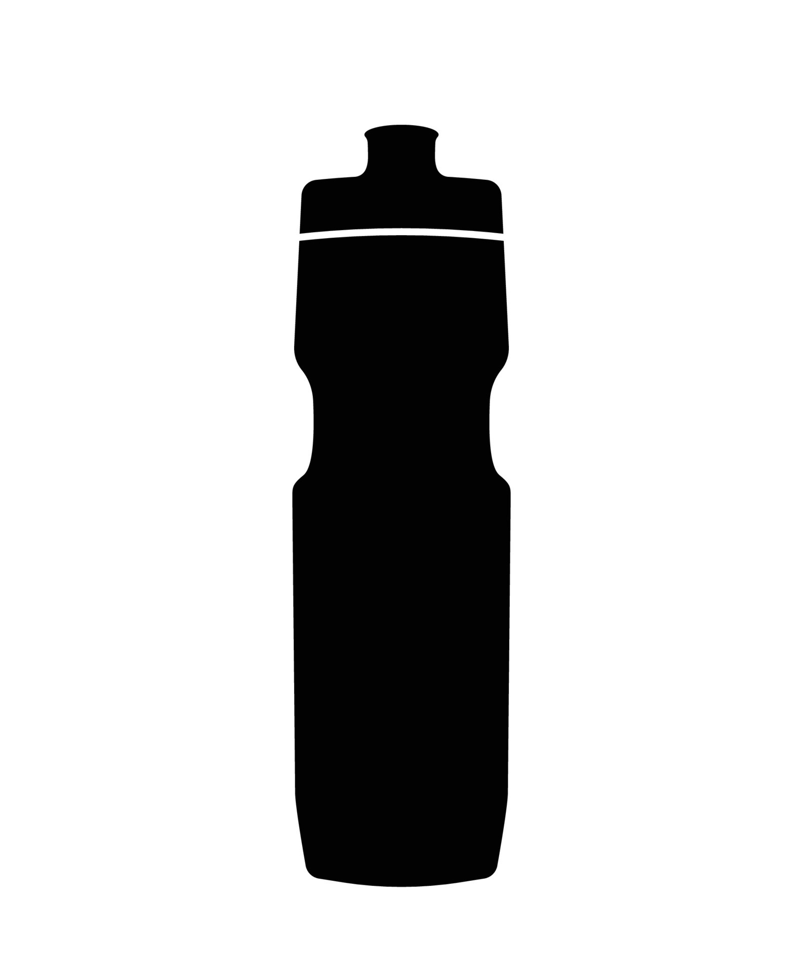 Plastic water bottle silhouette, sports fitness water bottle icon ...