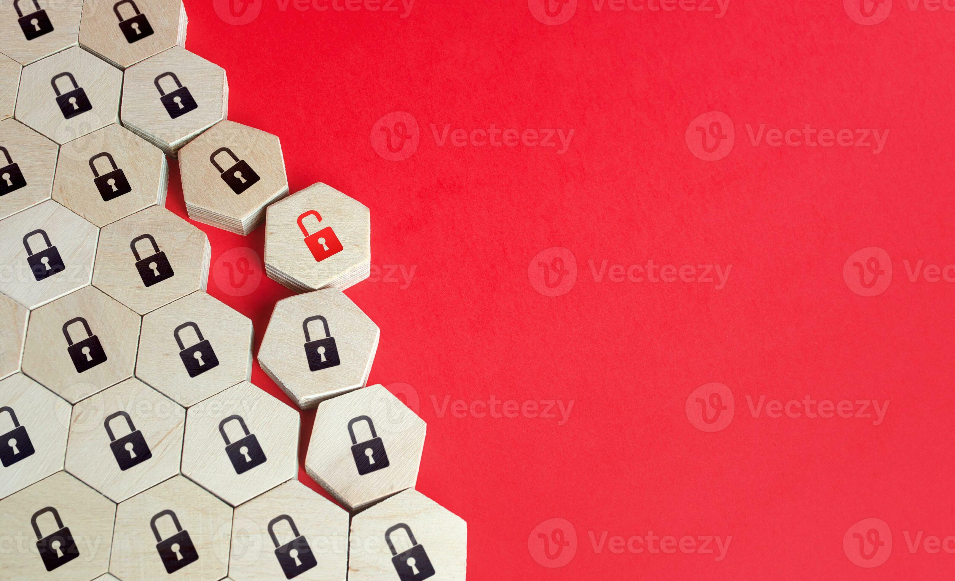 Security system is compromised and is falling apart. Corporate data leakage. Hacker attack ...