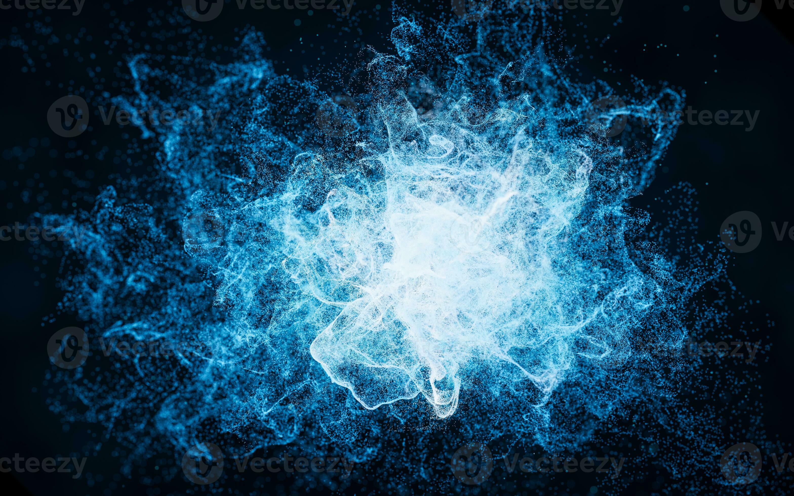 Abstract wave particles, diffuse powder, 3d rendering. 27771340 Stock Photo at Vecteezy