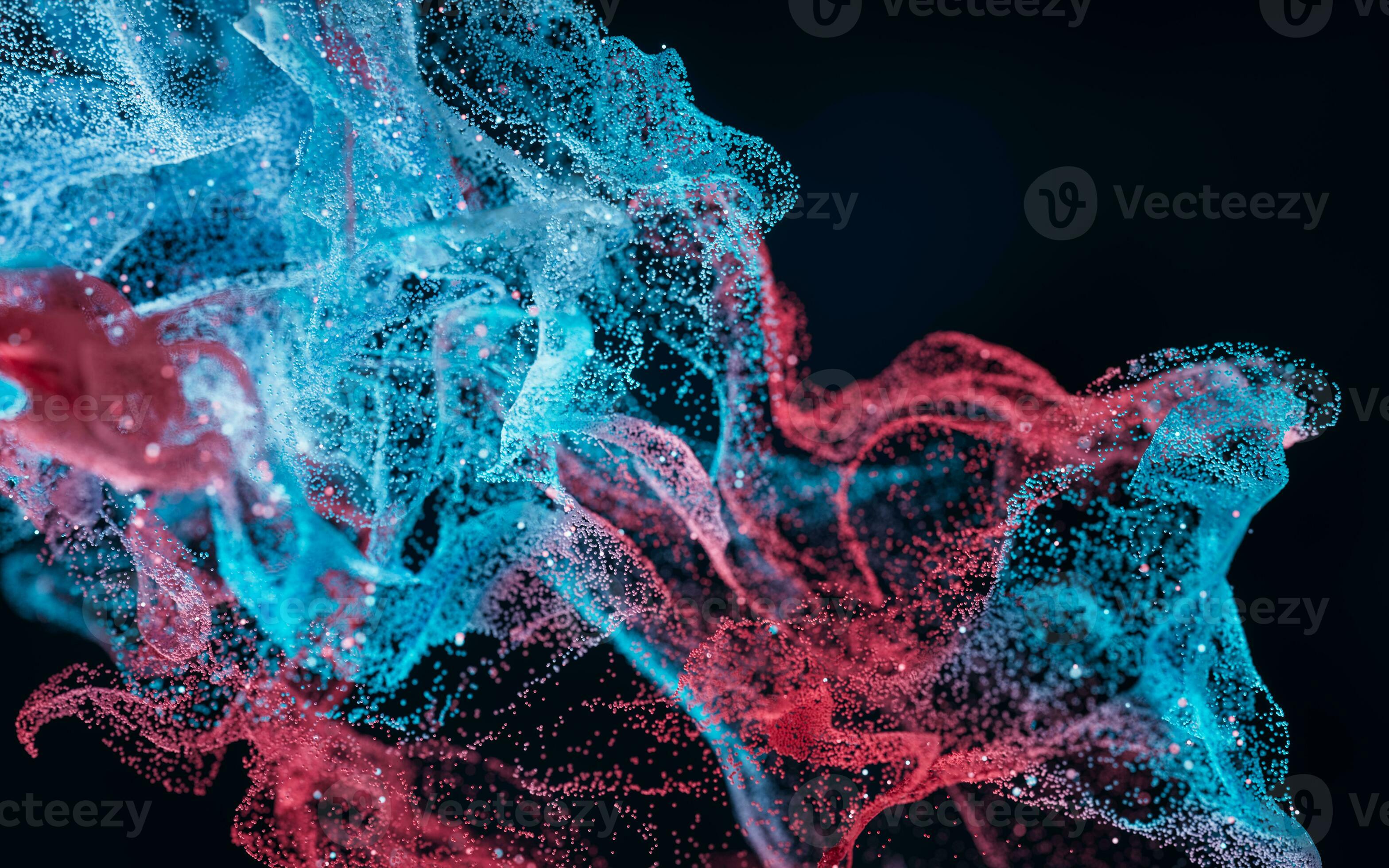 Abstract wave particles, diffuse powder, 3d rendering. 27771345 Stock Photo at Vecteezy