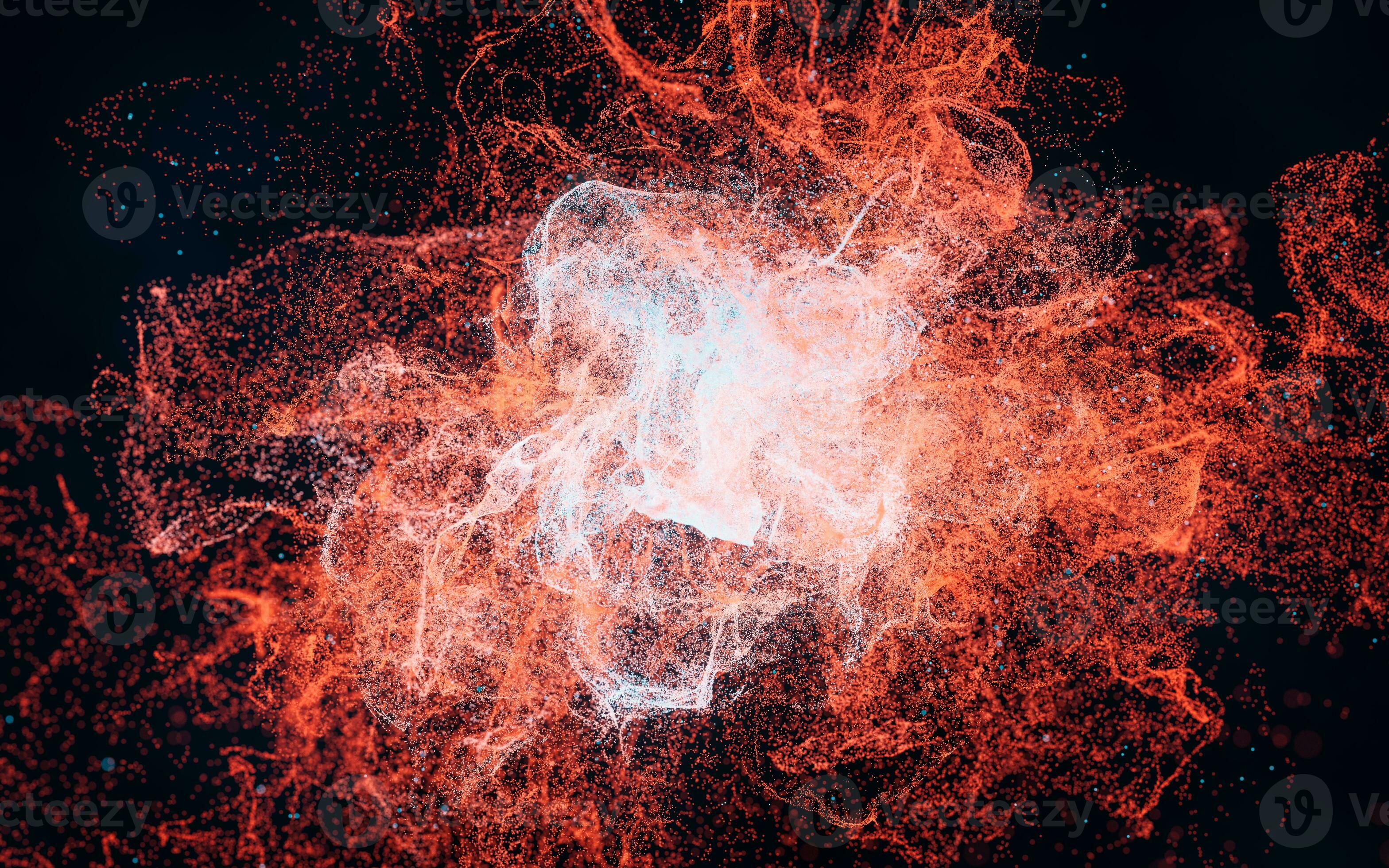 Abstract wave particles, diffuse powder, 3d rendering. 27771383 Stock Photo at Vecteezy