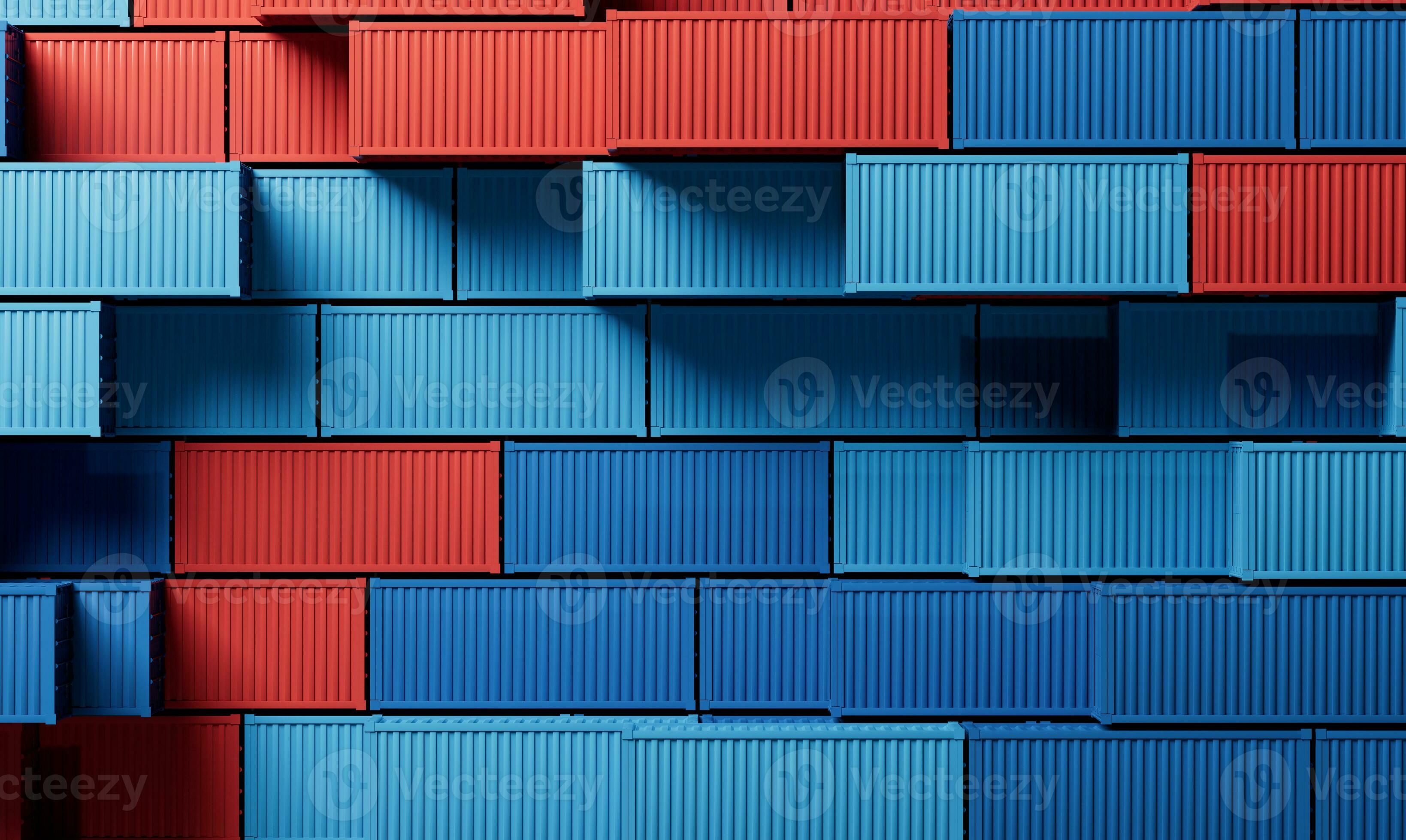 Cargo container, freight and export, 3d rendering. 27772692 Stock Photo ...