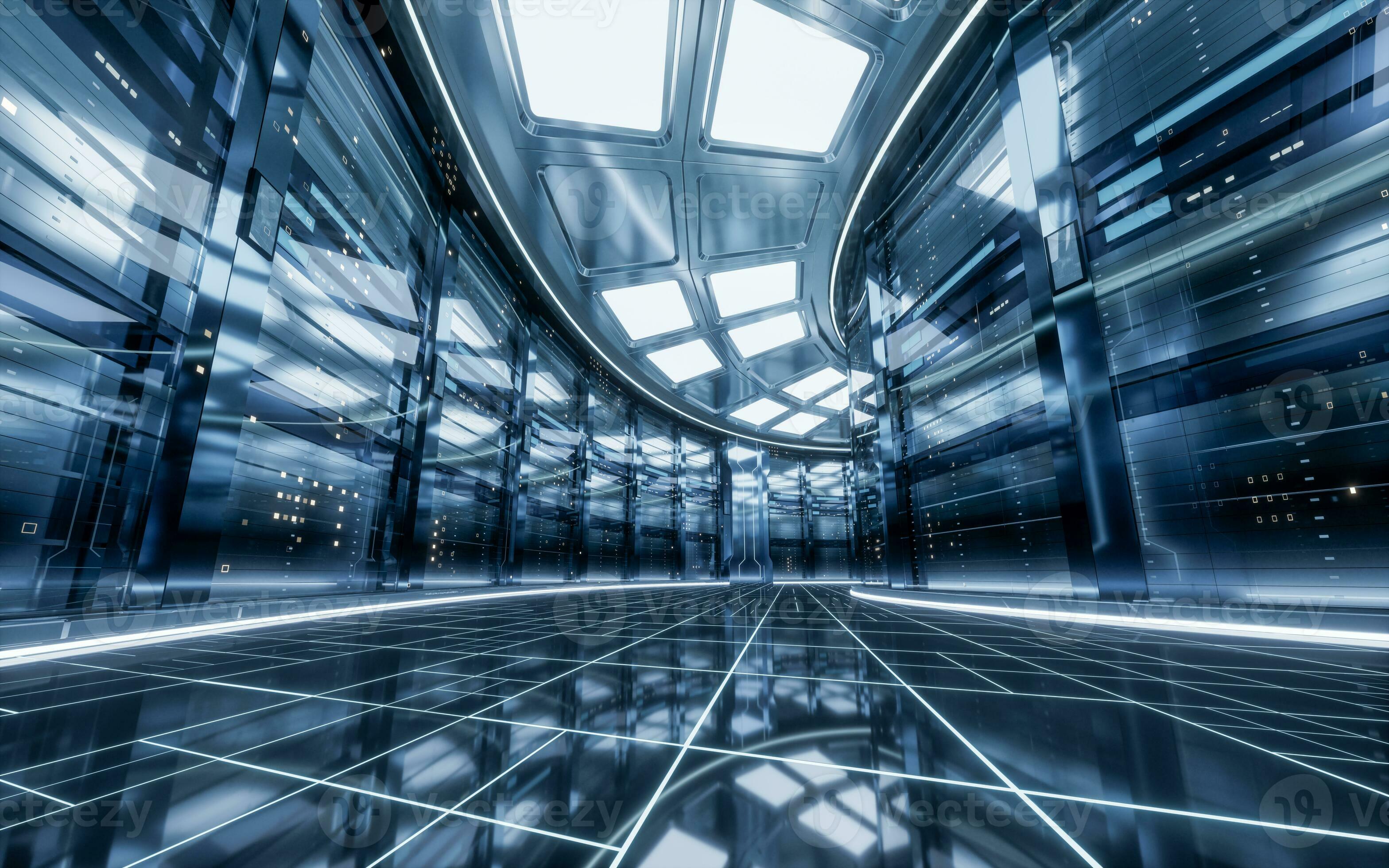 Sever Racks And Data Center Big Data And Cloud Computing Concept 3d Rendering 27773365 Stock