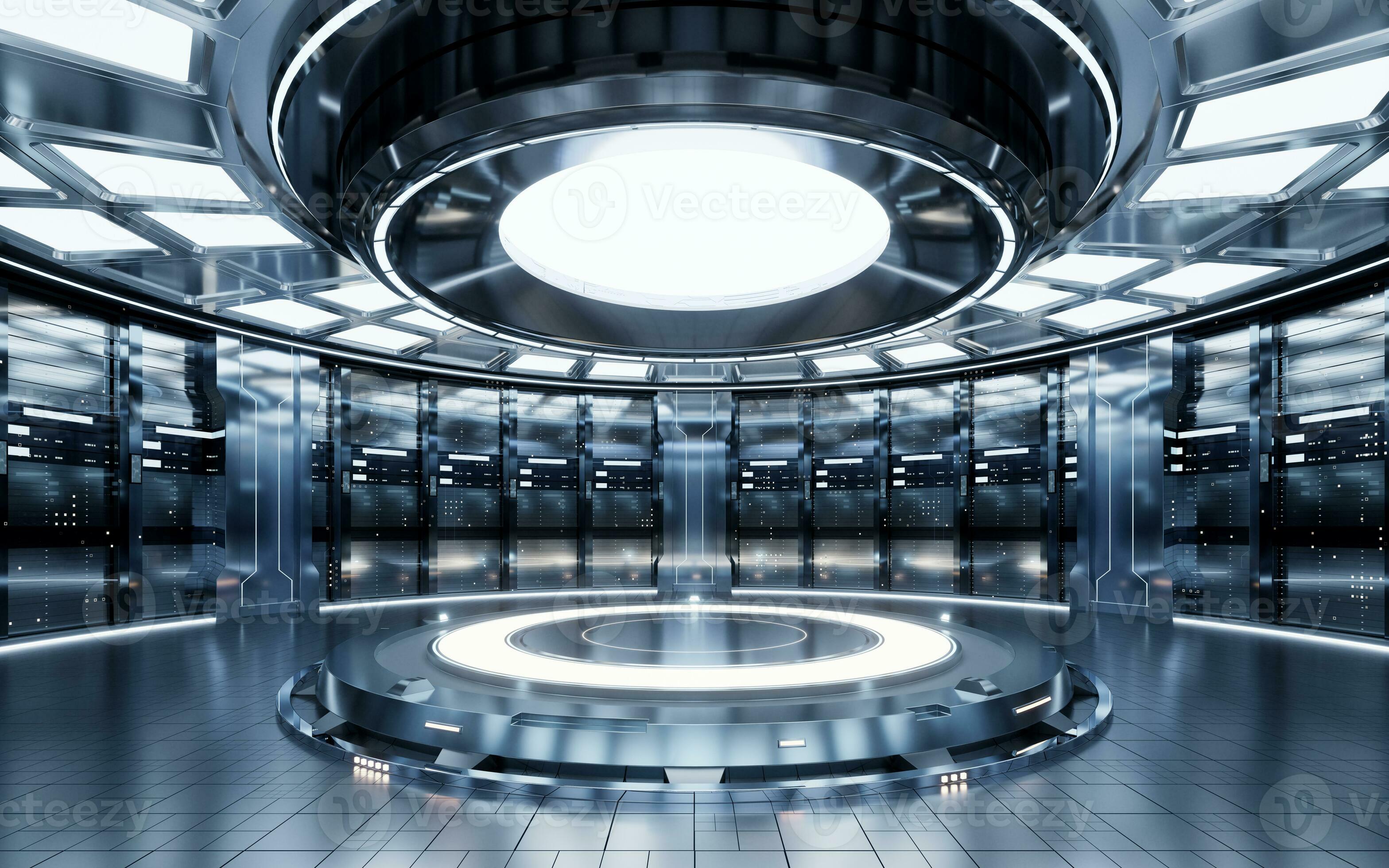 Sever Racks And Data Center Big Data And Cloud Computing Concept 3d