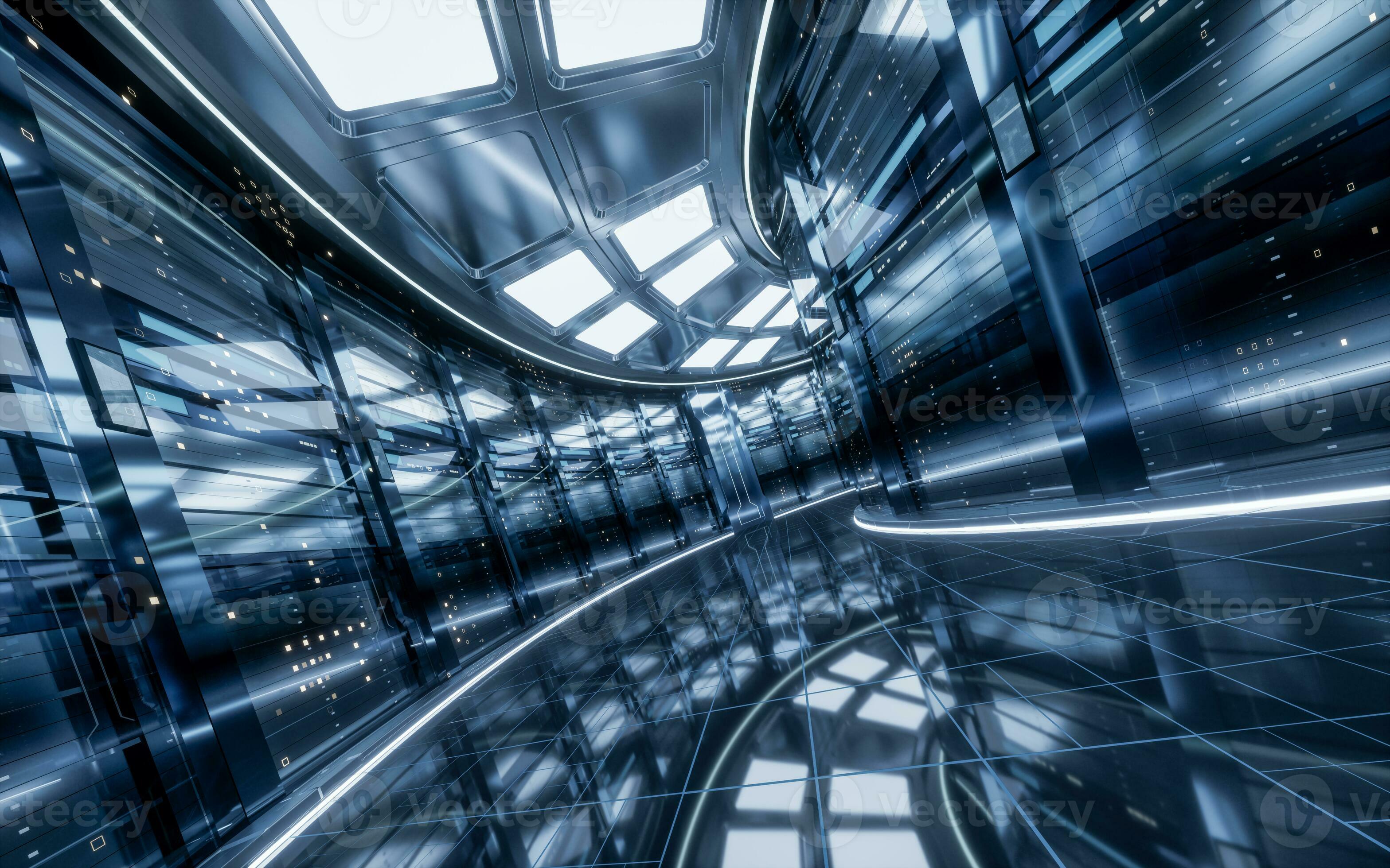 Sever Racks And Data Center Big Data And Cloud Computing Concept 3d Rendering 27773437 Stock