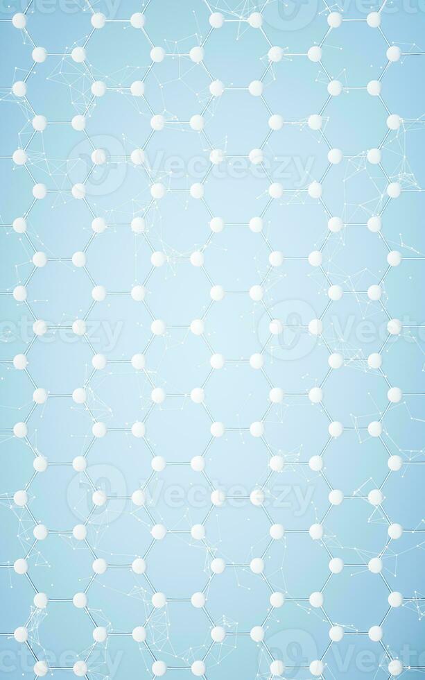 Molecule structure with hexagonal shape, 3d rendering. 27775281 Stock Photo at Vecteezy