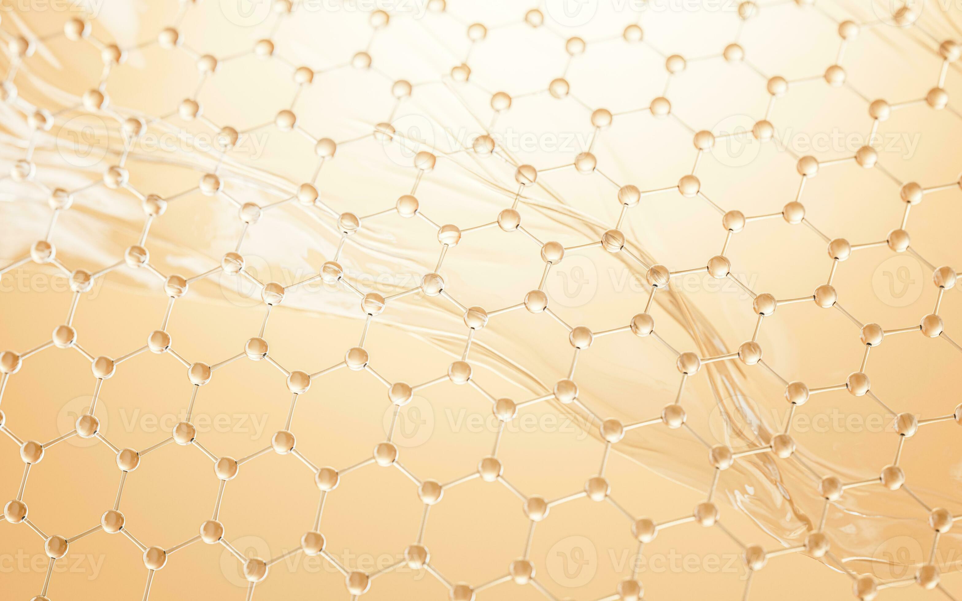 Molecule structure with hexagonal shape, 3d rendering. 27775285 Stock Photo at Vecteezy