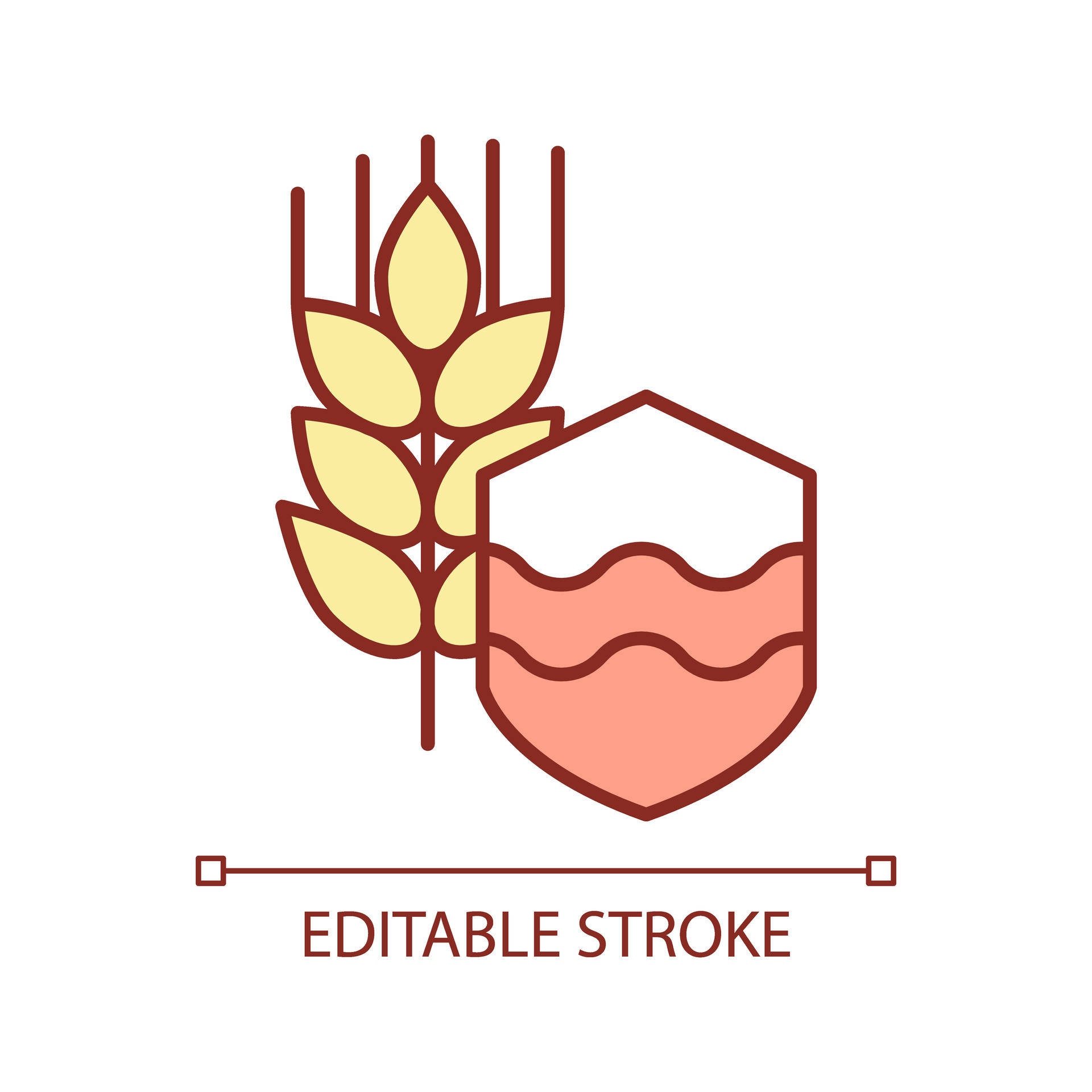 Editable growing resistant crop icon representing heatflation, isolated ... Editable growing resistant crop icon representing heatflation, isolated ...