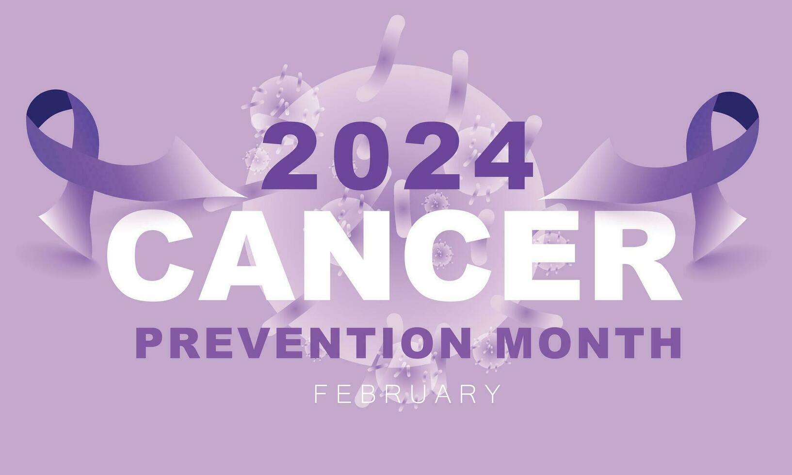 National Cancer Prevention Month Background Banner Card Poster