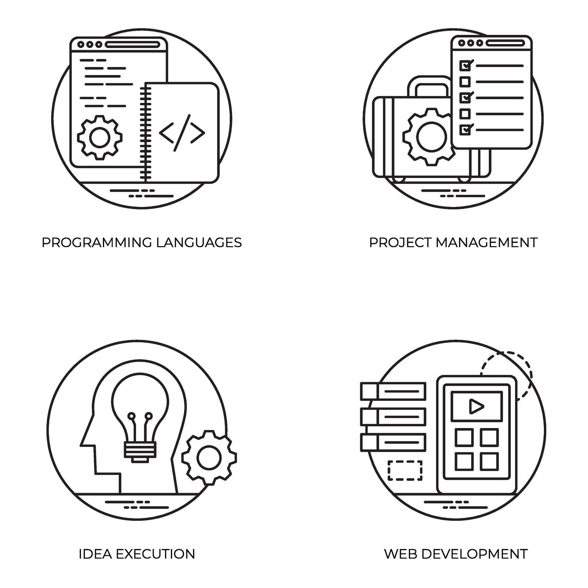 Web And Mobile Development Vector Icons 27793817 Vector Art At Vecteezy