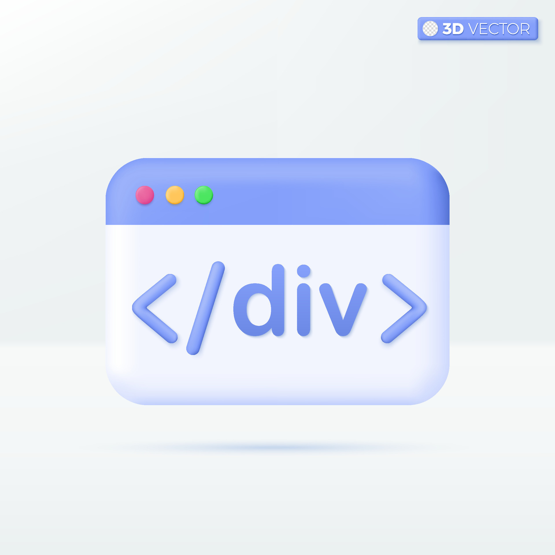 Web Page Development Icon Symbols Coding Language Programming Software Concept 3d Vector