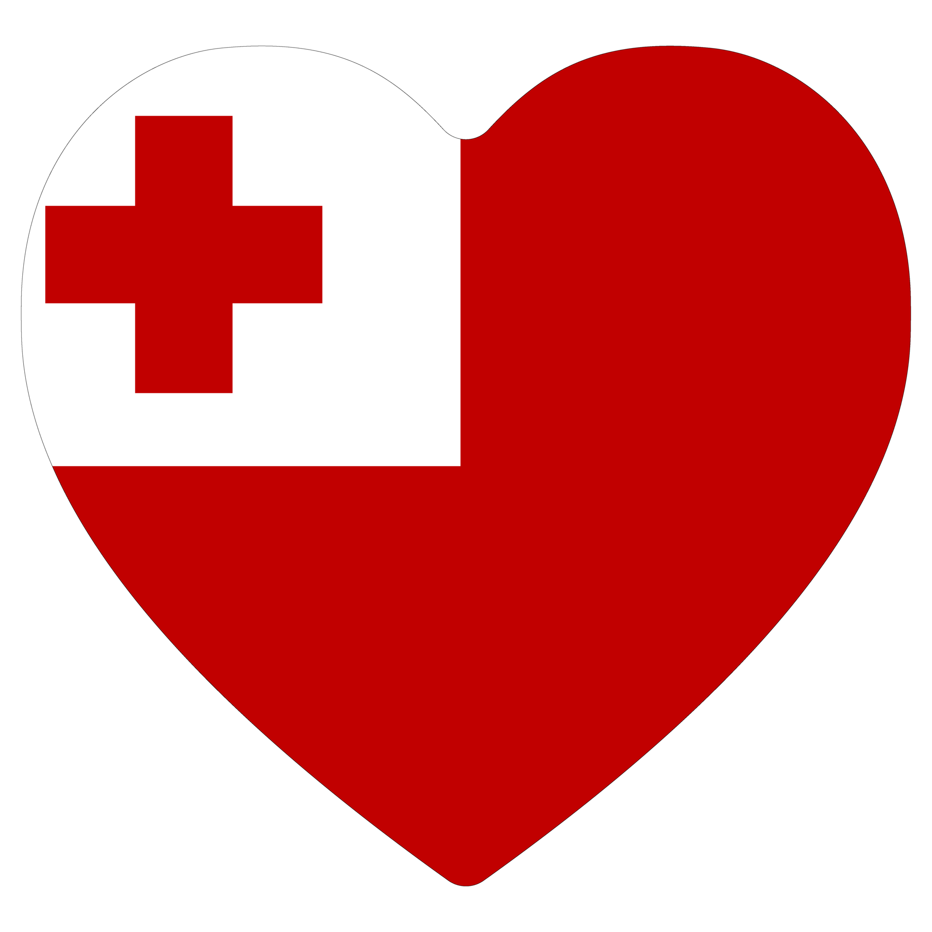 Tonga Flag Heart Shape Flag Of Tonga Heart Shape 27794827 Png