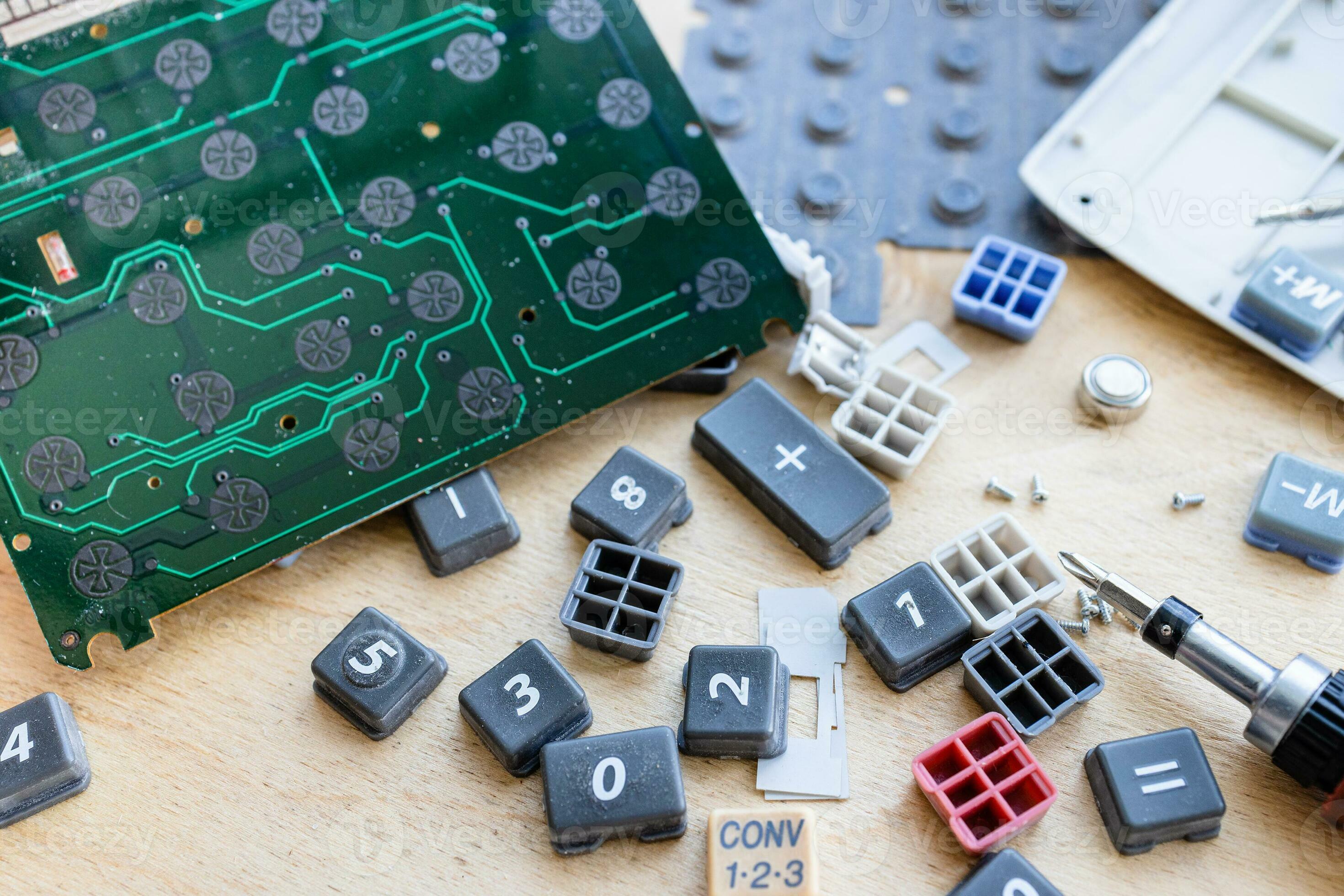 top view of keys and buttons circuit board 27796214 Stock Photo at Vecteezy