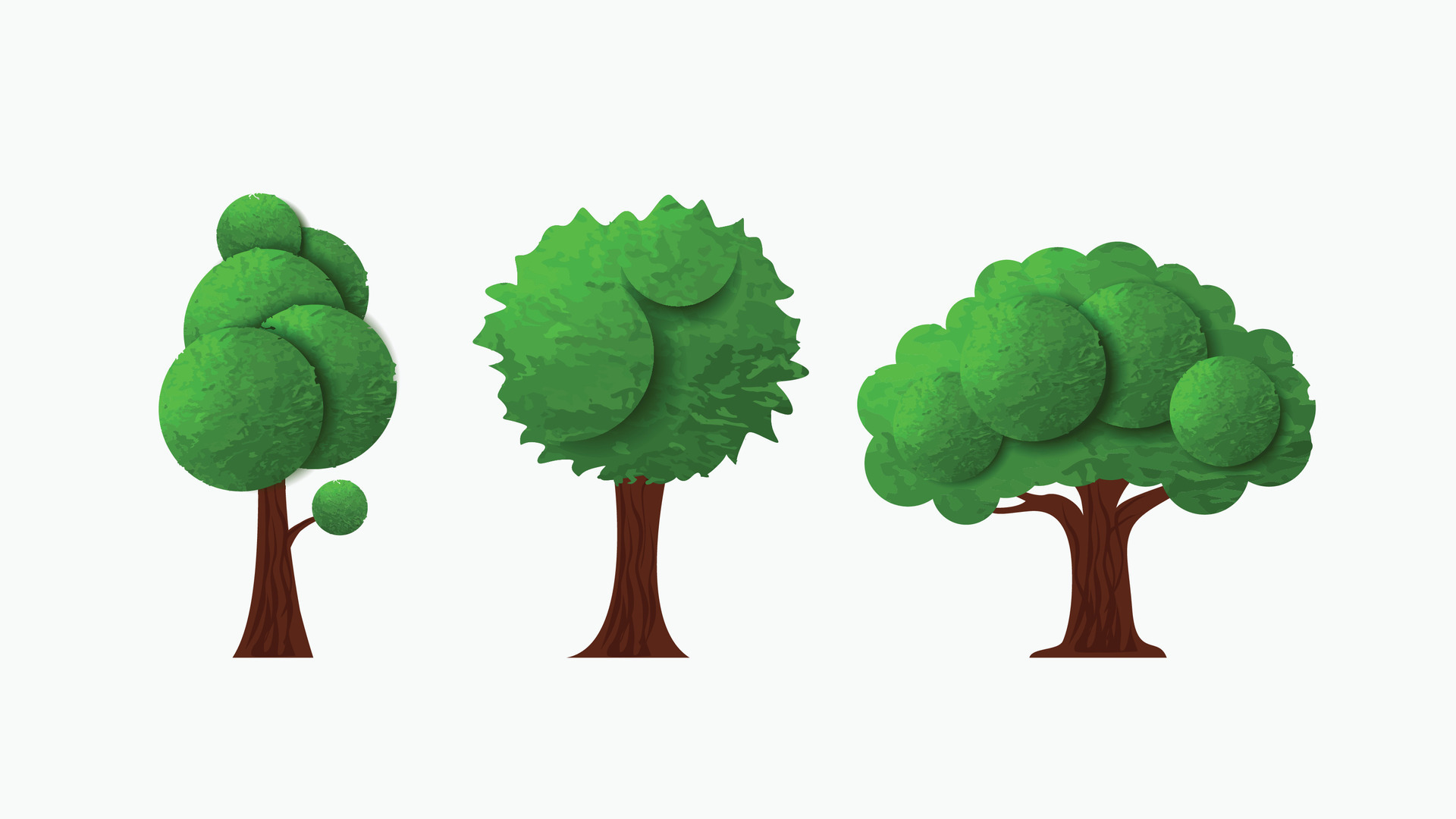 tree set simple 27798453 Vector Art at Vecteezy