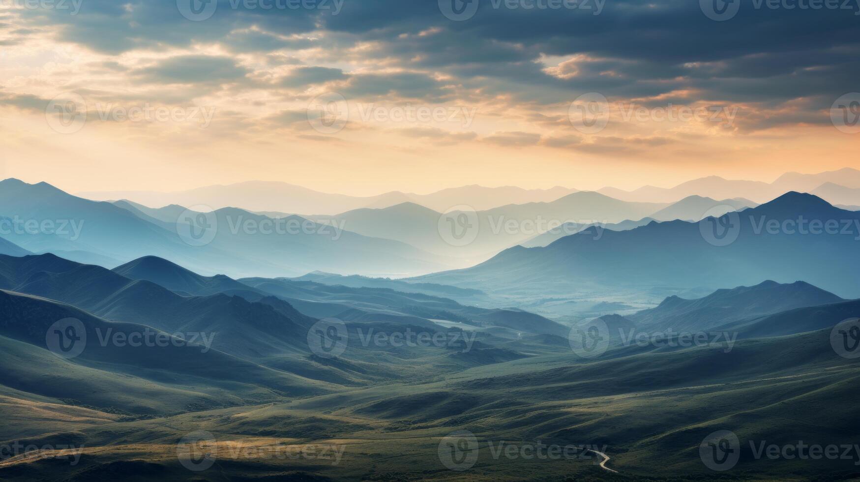 mountains in the distance generative AI 27799772 Stock Photo at Vecteezy