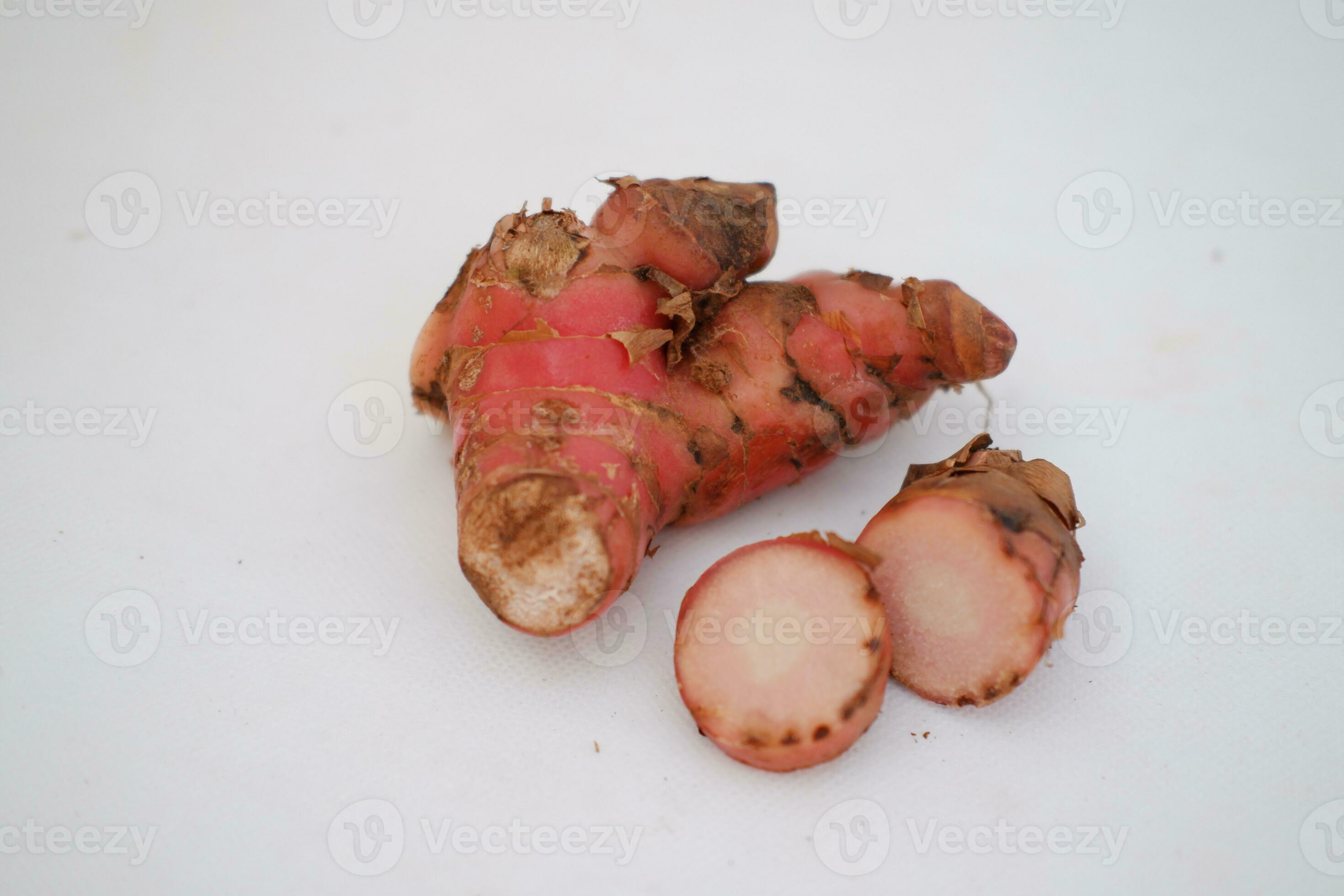 Fresh ginger root or rhizome isolated on white background cutout ...
