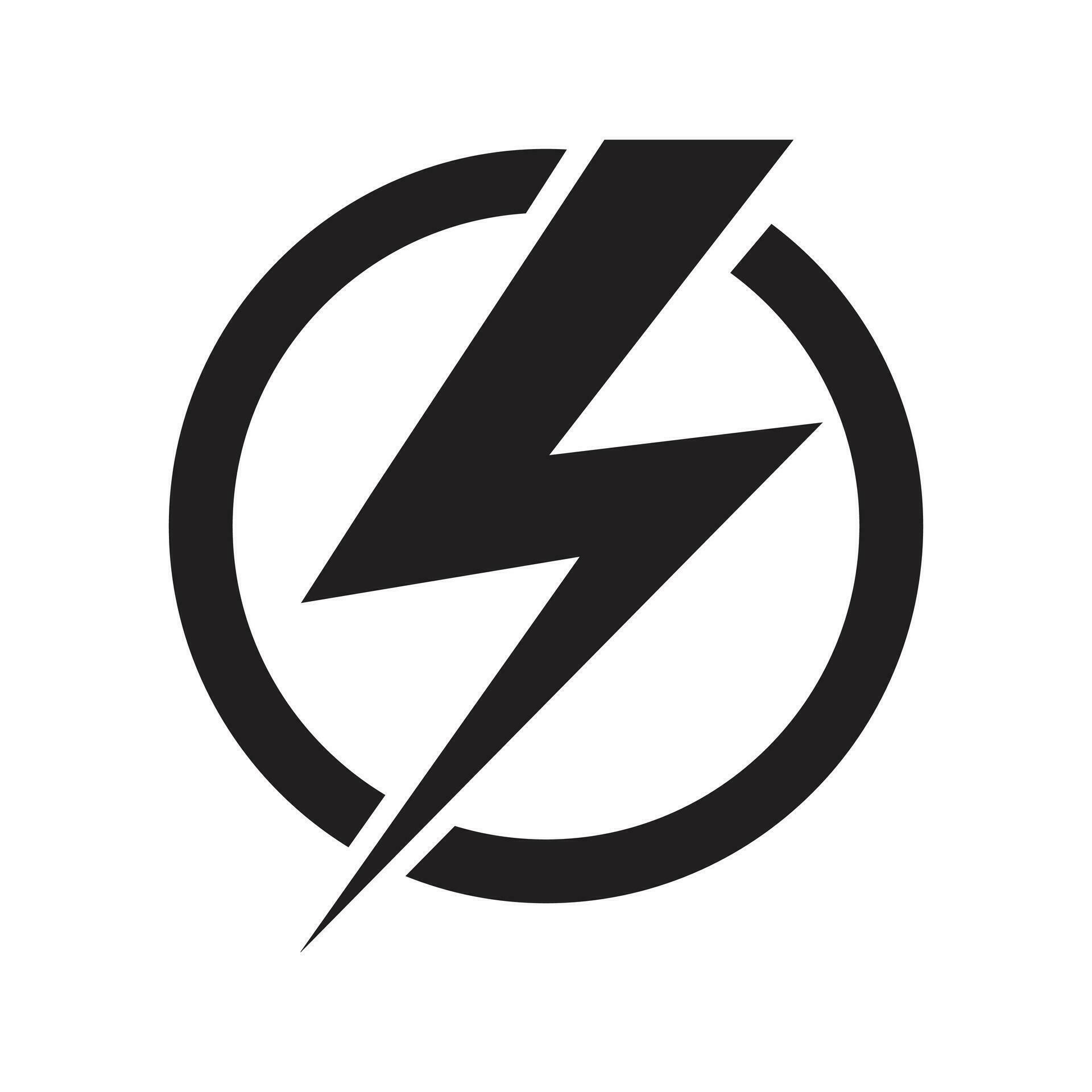 Thunder Lightening Icon Vector, Electric Power Vector, Energy Bolt Symbol, Flash Electric ...