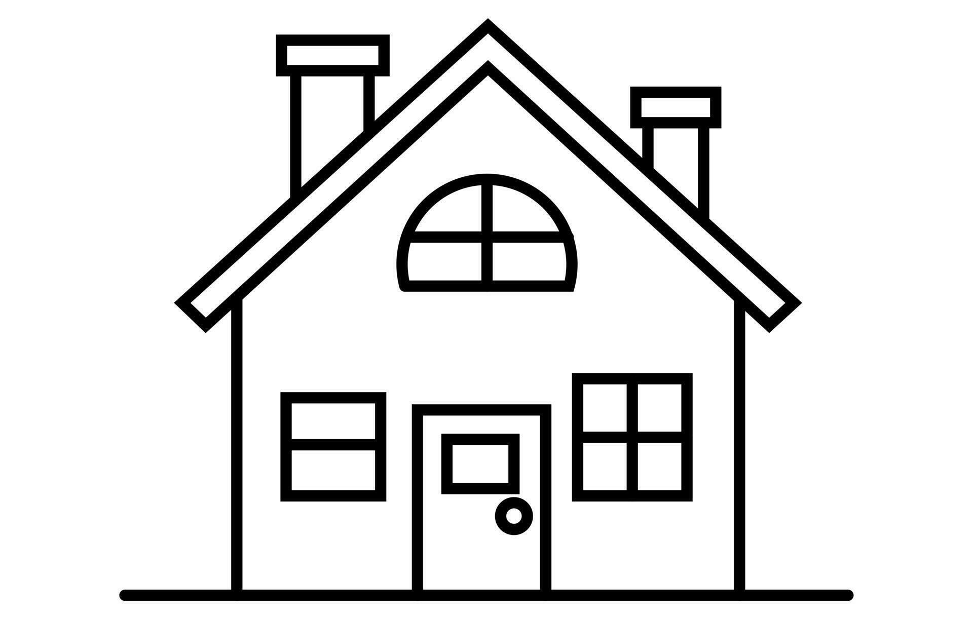 Set Line Icons Of Houses Various Outline Small And Tiny Houses Continuous Line Drawing Of