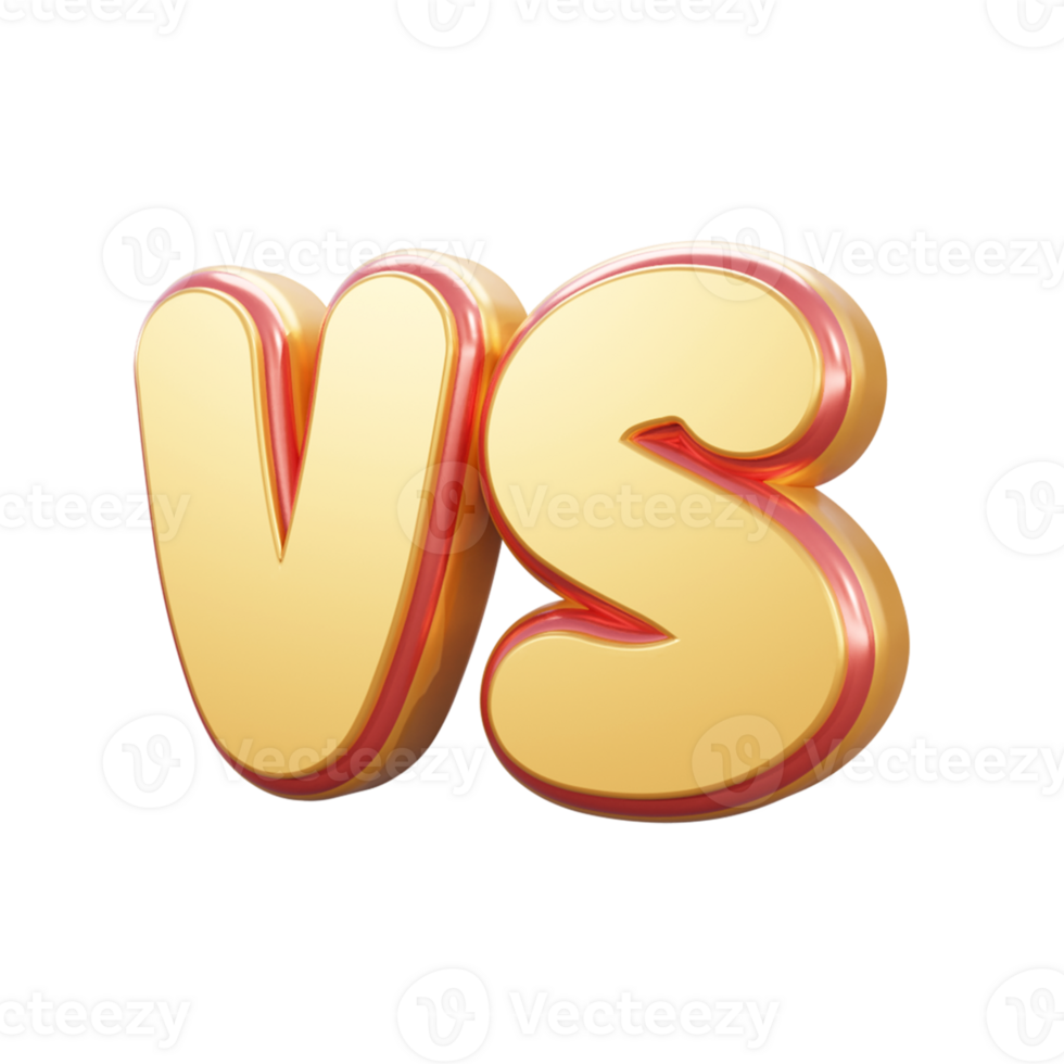 ouro versus vs 3d render logotipo ou dourado versus vs logotipo texto efeito ou 3d realista vs ...