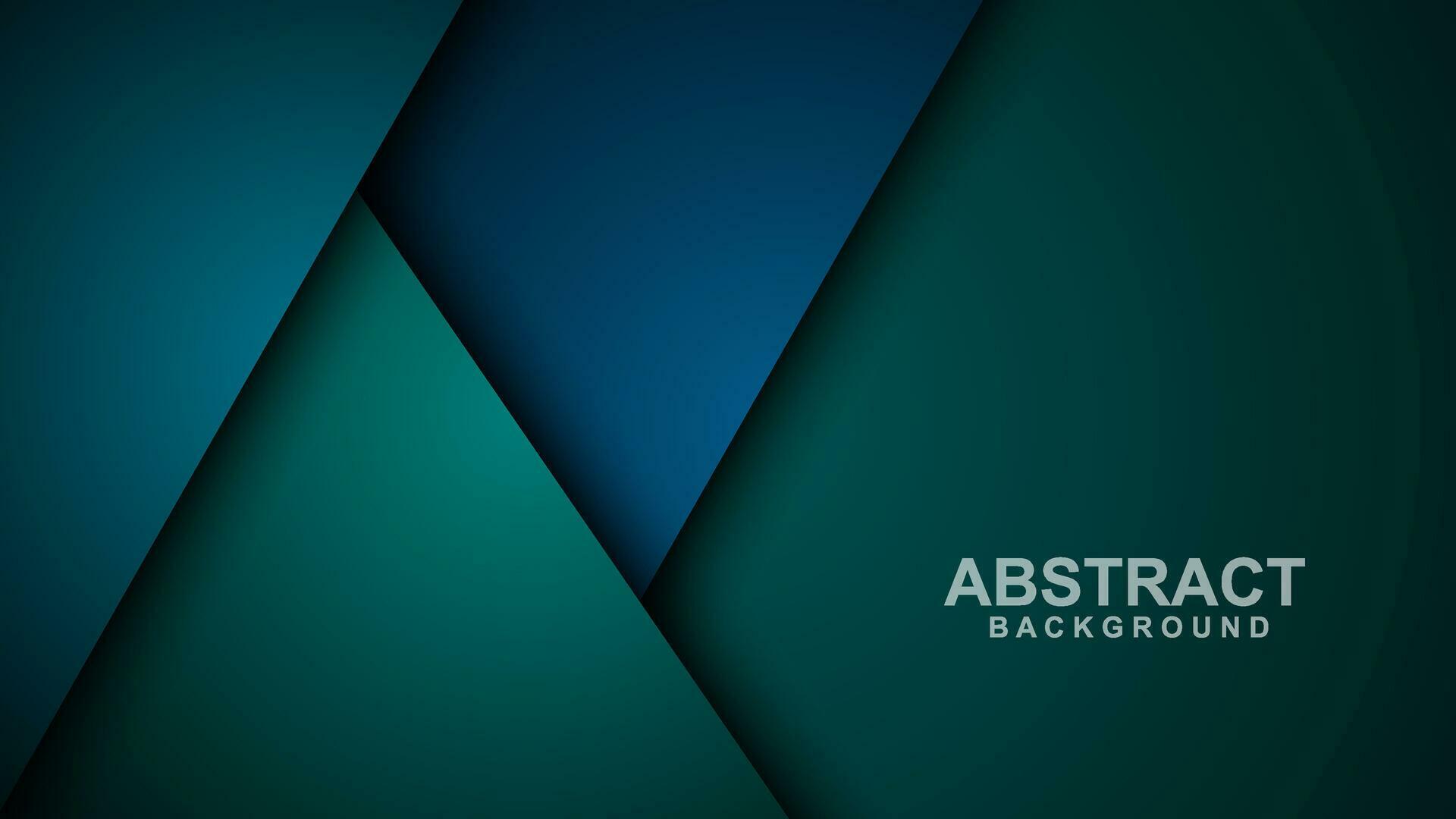Turquoise green and blue background vector layers overlapping on dark ...