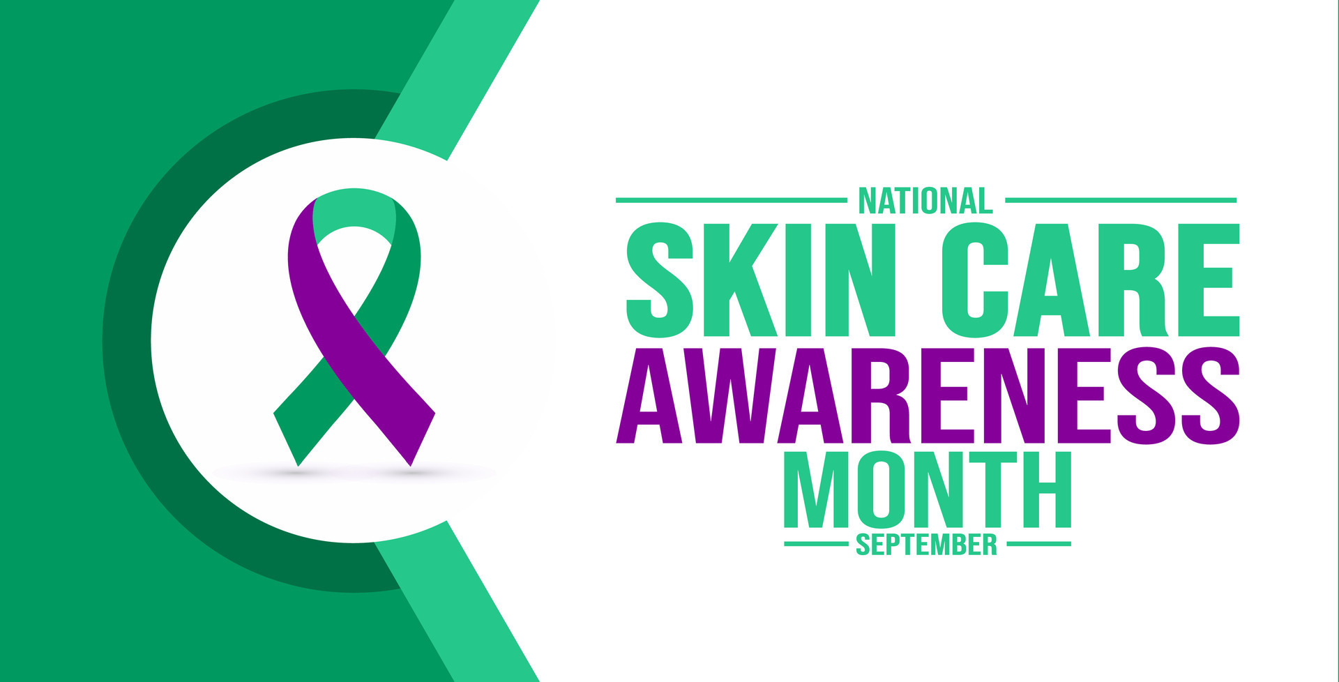September Is National Skin Care Awareness Month Background Template