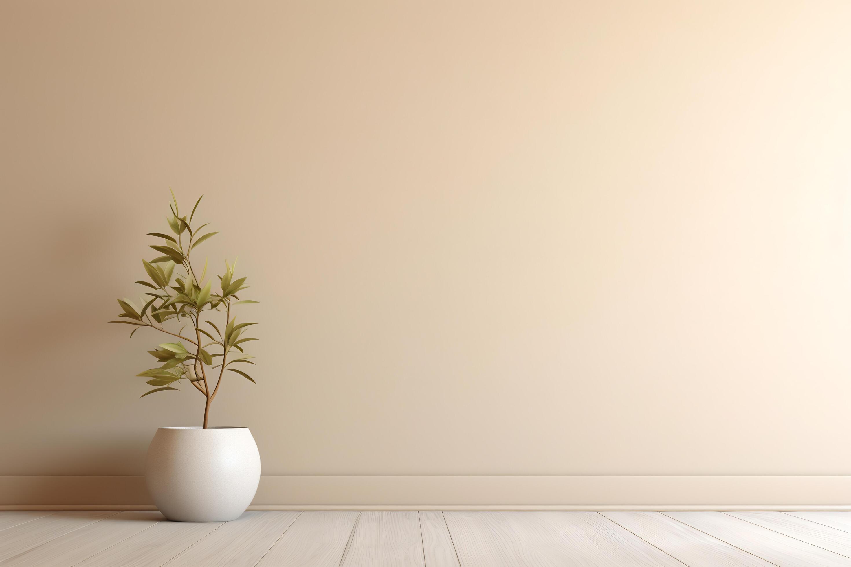 Empty room interior background beige wall 27822486 Stock Photo at Vecteezy