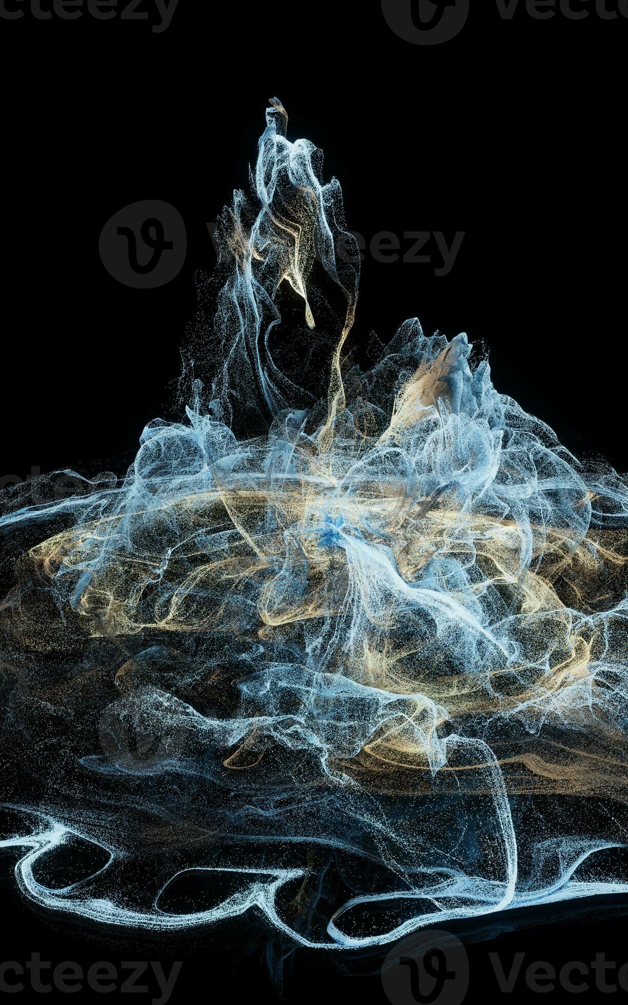 Flowing particles, wave pattern background, 3d rendering. 27825773 Stock Photo at Vecteezy