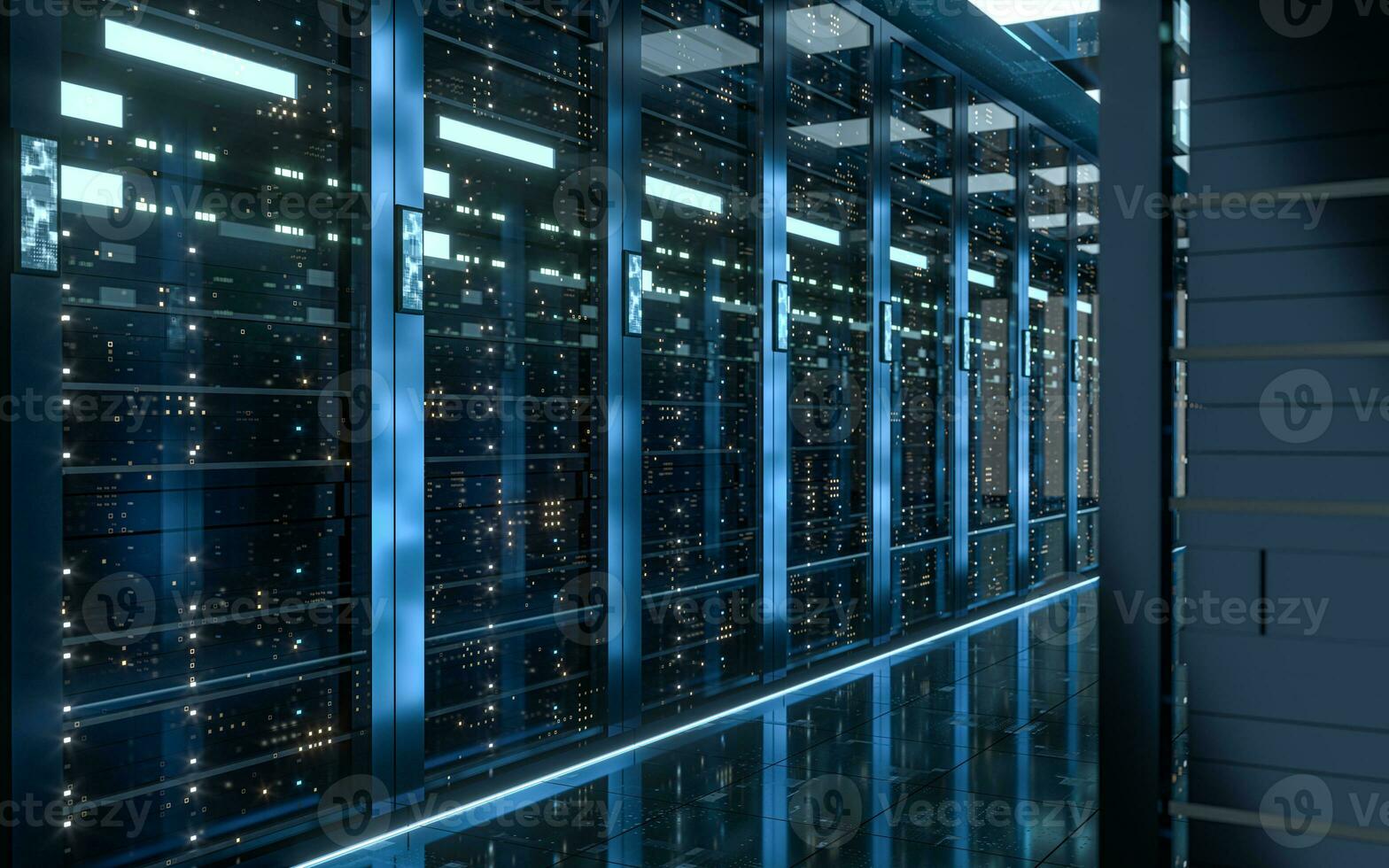Server racks in computer network security server room data center, 3d rendering. 27825938 Stock ...