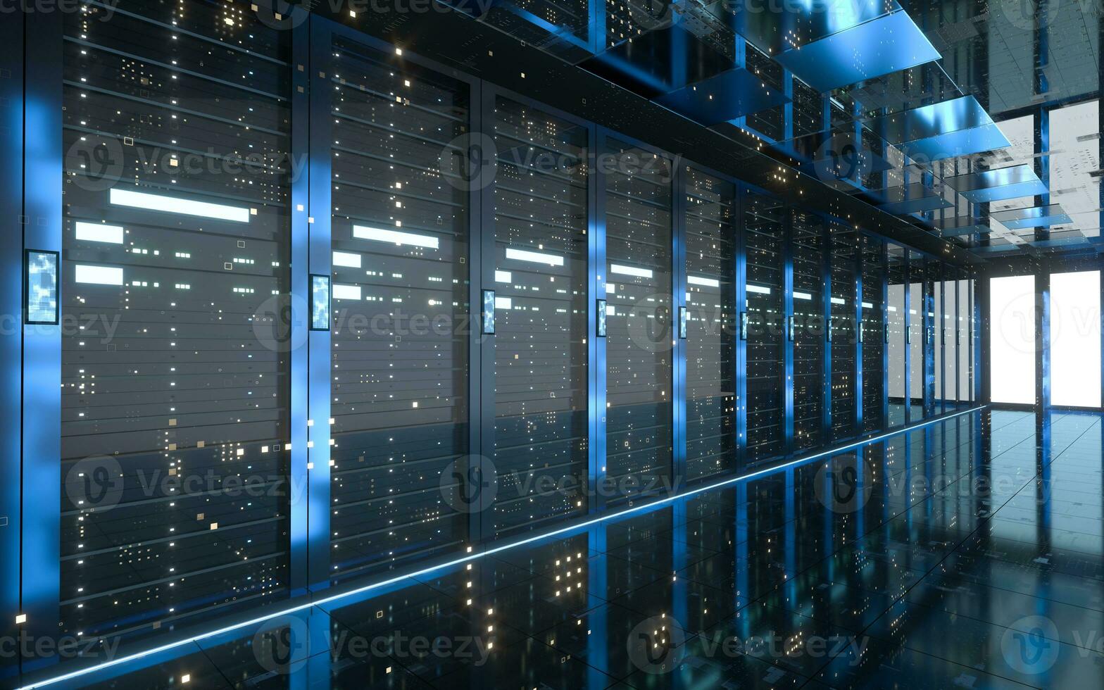 Server racks in computer network security server room data center, 3d rendering. 27825997 Stock ...