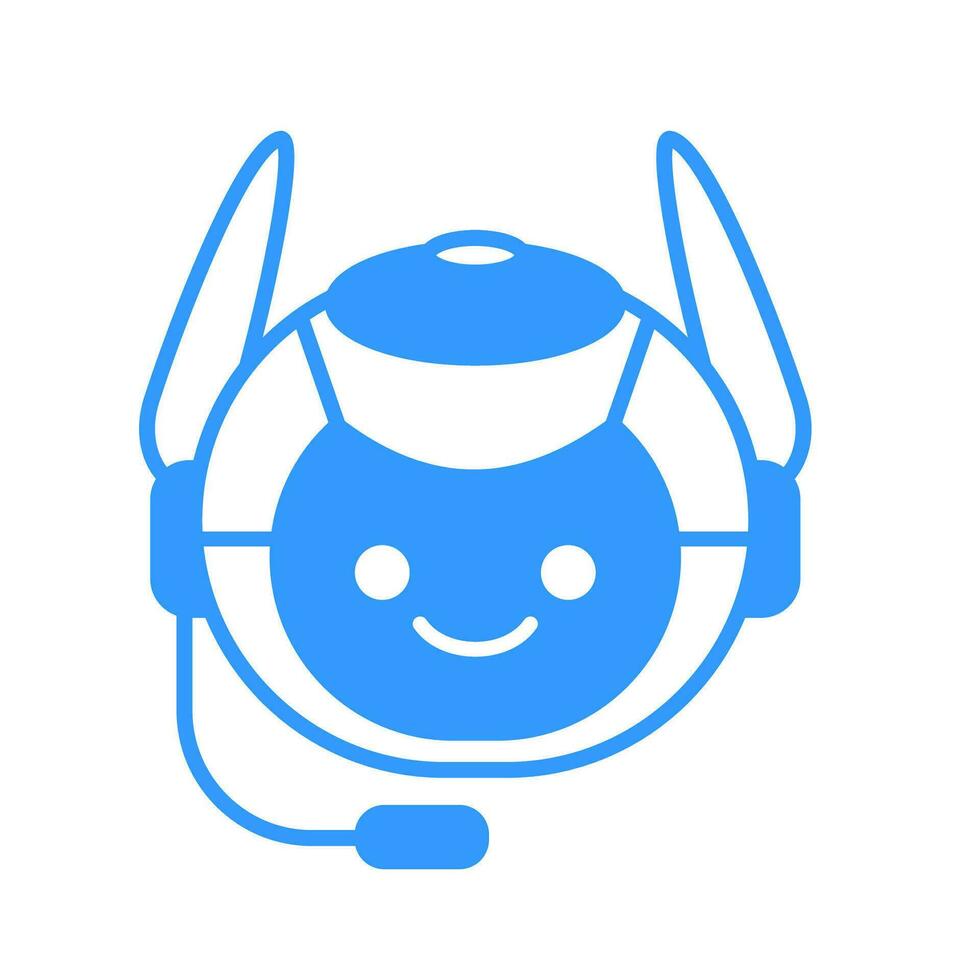 Robotic Assistant Icon With Headset Sign Robot Chat Bot Icon Design 27827070 Vector Art At Vecteezy