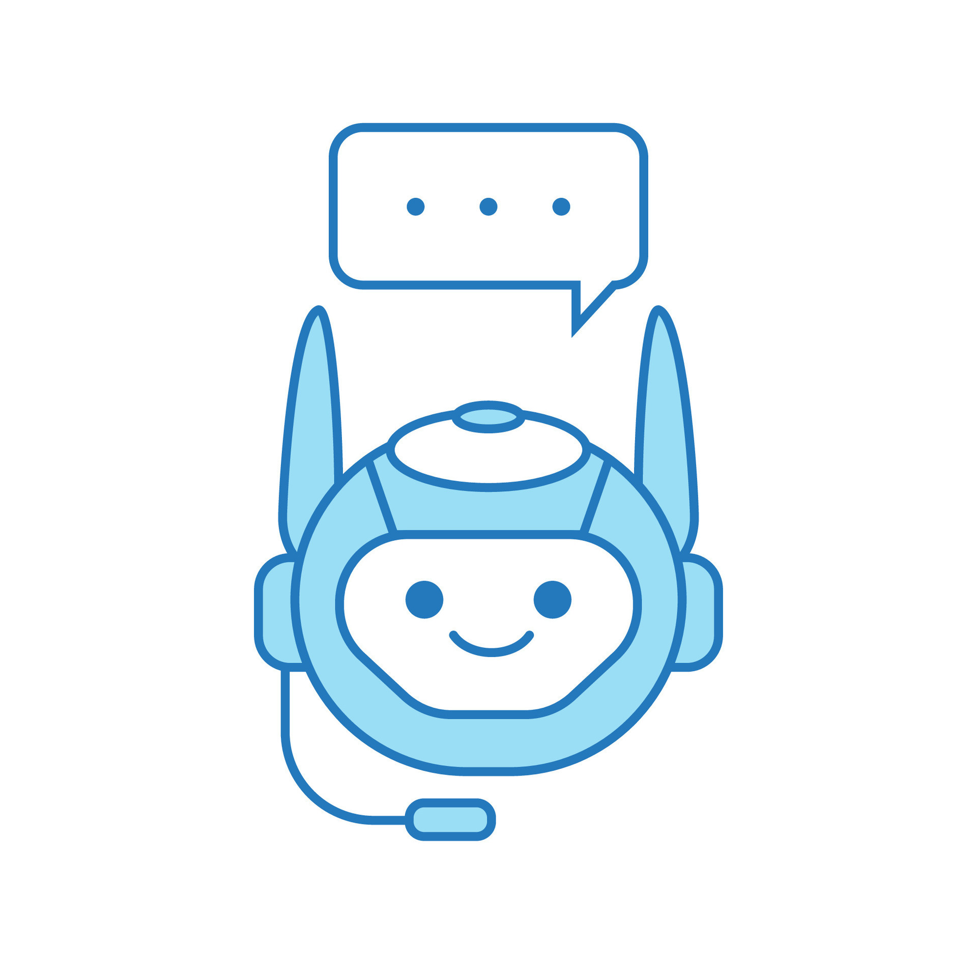 Chatbot Icon or Virtual Assistant Icon Design with Bubble Speech and Headset 27827074 Vector Art ...