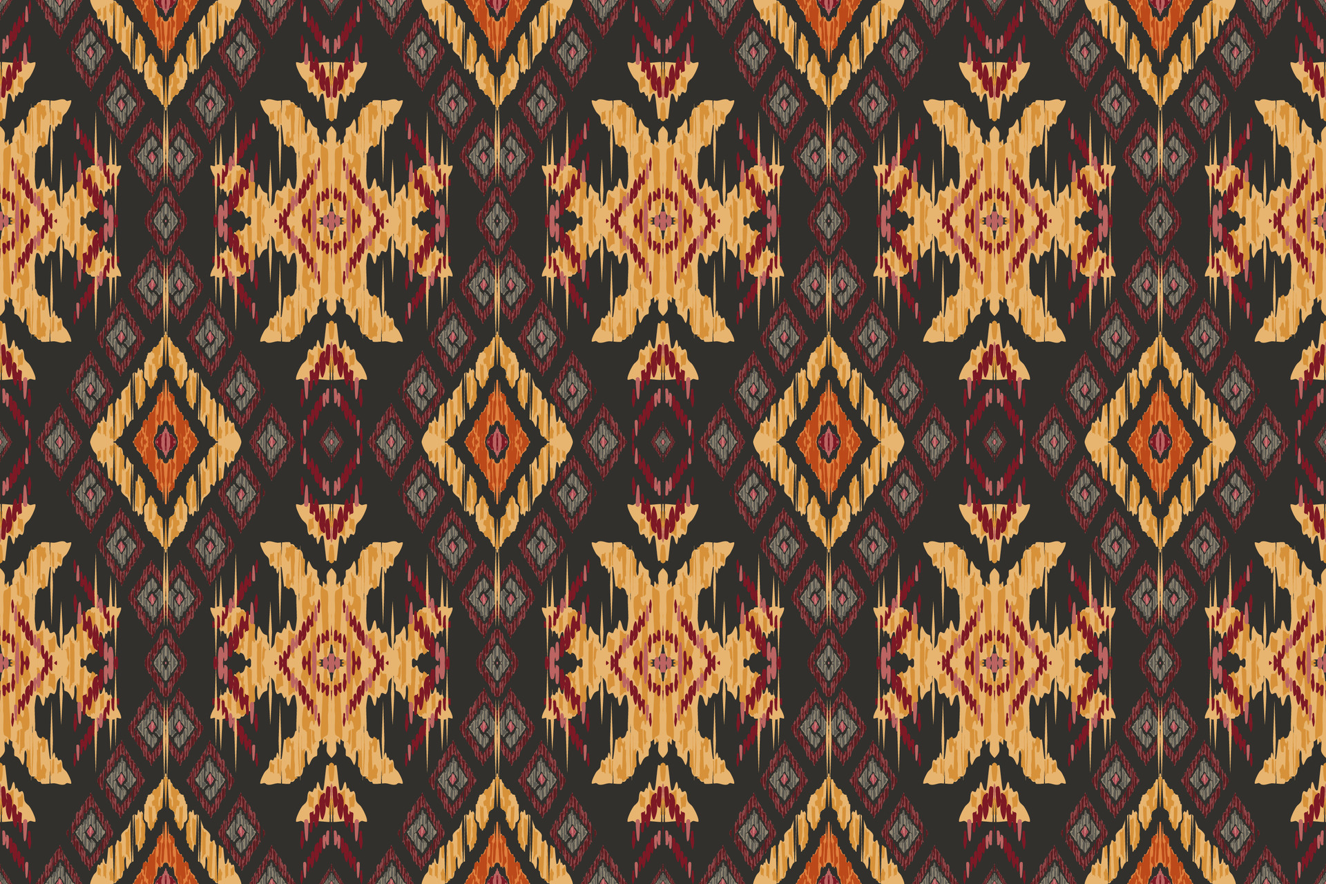 Ikat paisley embroidery on gray background.geometric ethnic oriental ...