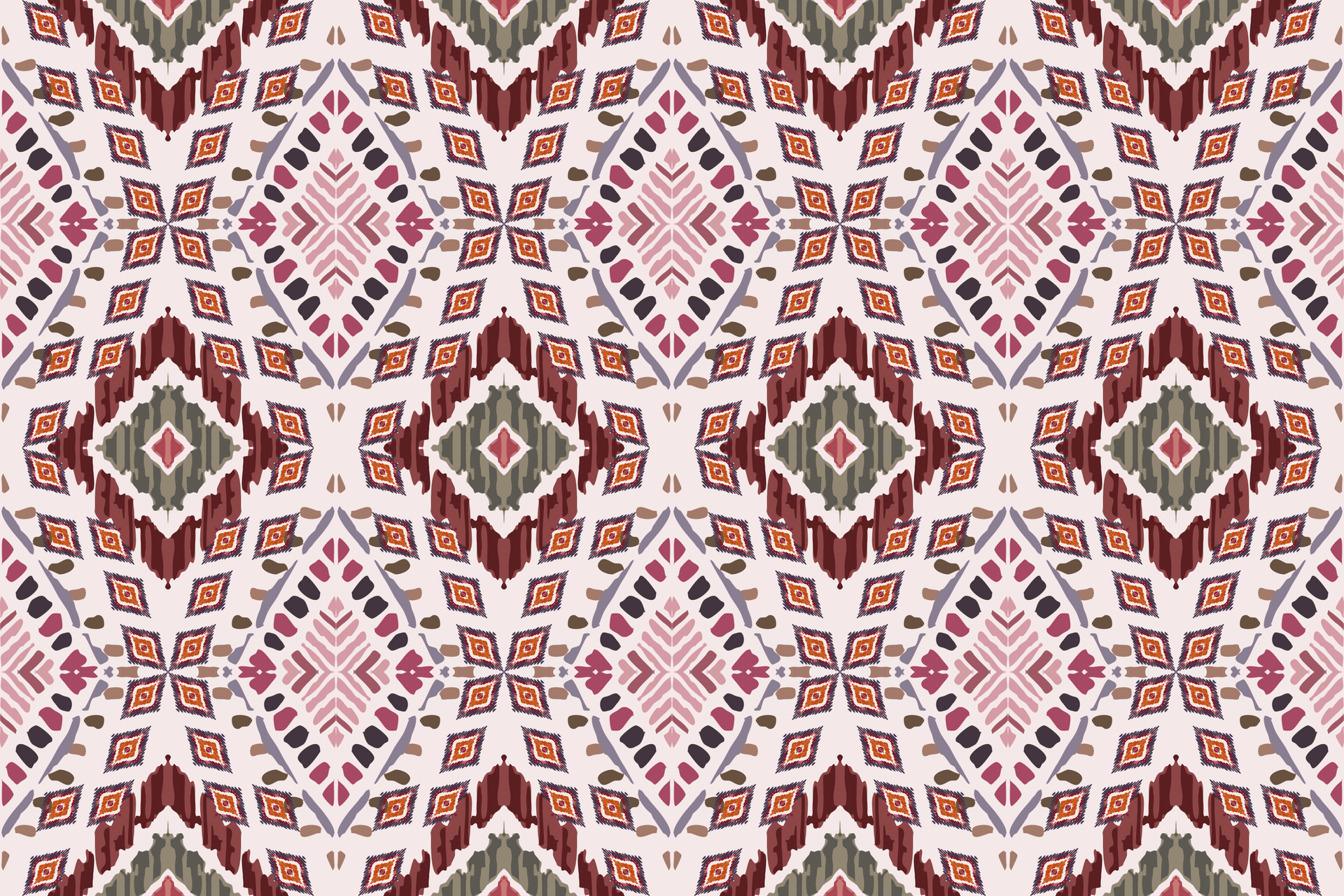 Ikat paisley embroidery on gray background.geometric ethnic oriental ...