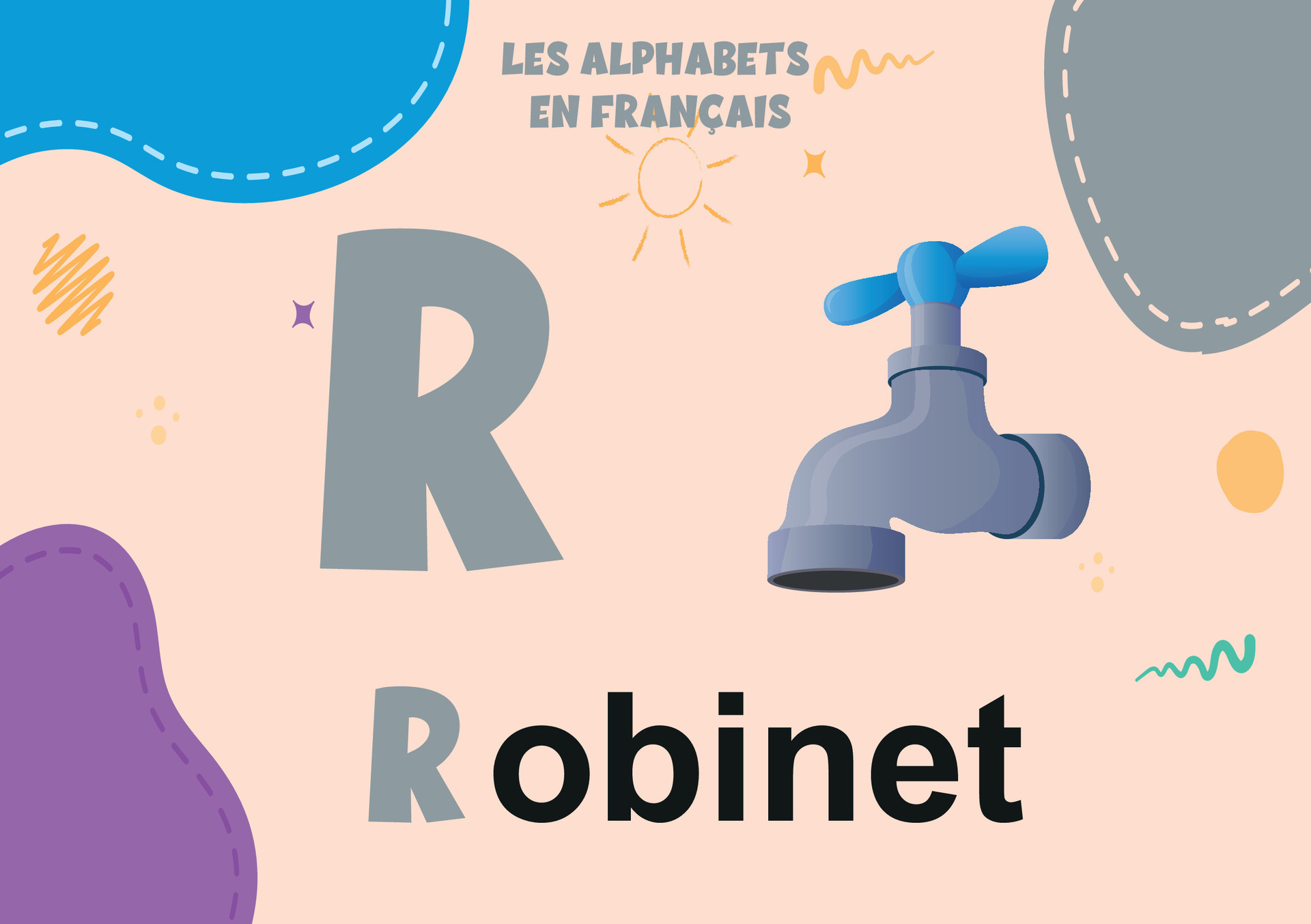 French Alphabet r letter preschool 27840088 Vector Art at Vecteezy