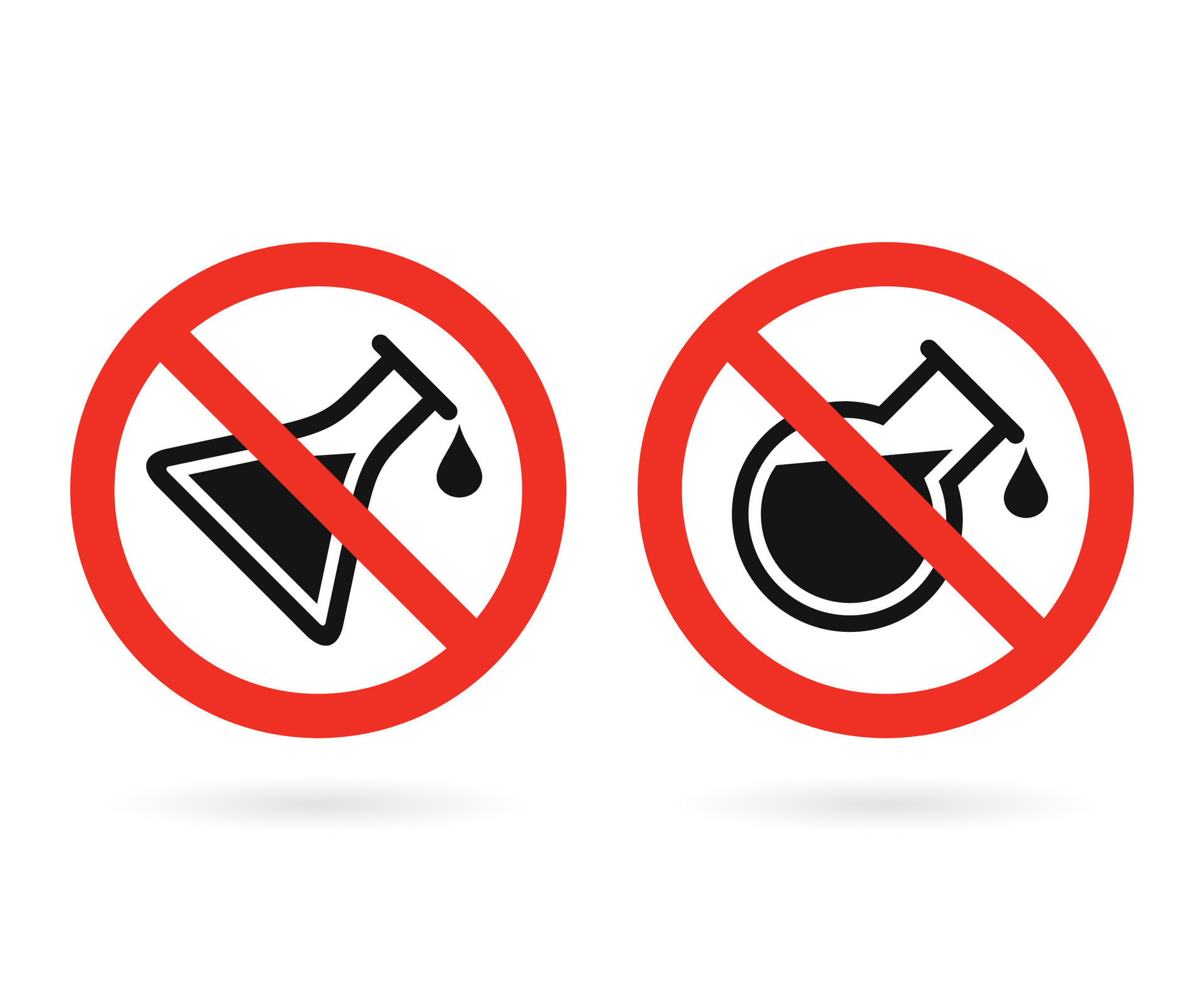 Prohibition Of Chemical Additives Vector Sign Do Not Experiment Icon Design 27843280 Vector