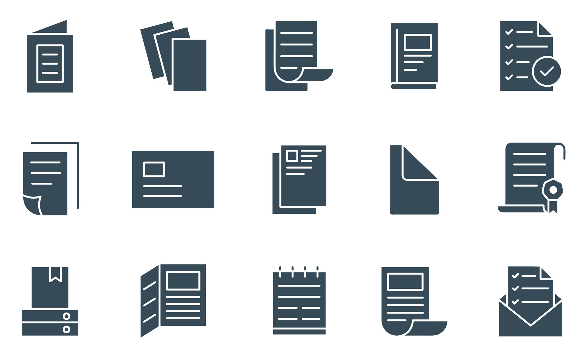 File Document Line Icon Set Collection Of Paper And Files Management