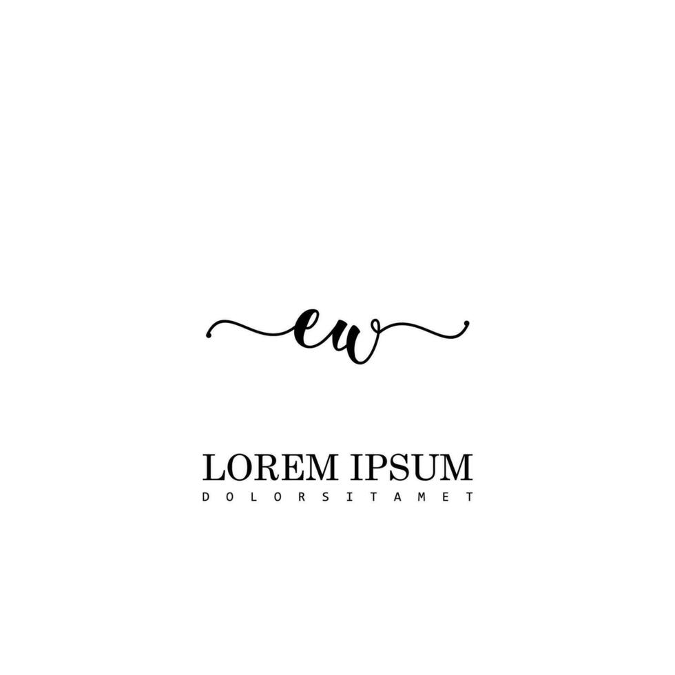 EW Initial Handwriting Template Design 27848618 Vector Art at Vecteezy