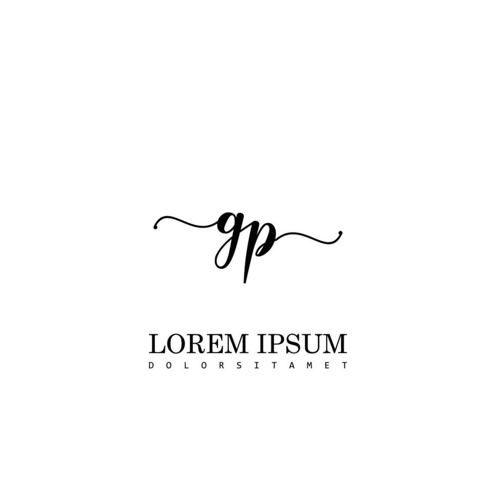 GP Initial Handwriting Template Design 27848624 Vector Art at Vecteezy