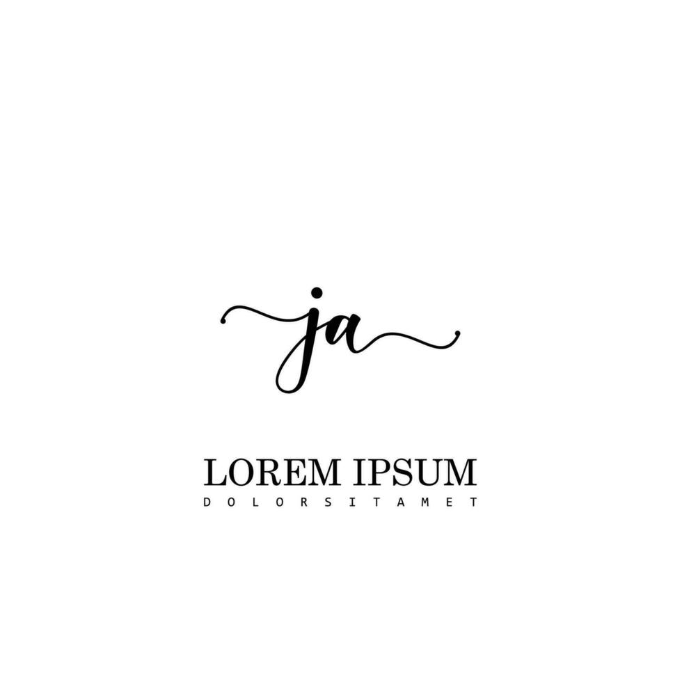 JA Initial Handwriting Template Design 27848645 Vector Art at Vecteezy