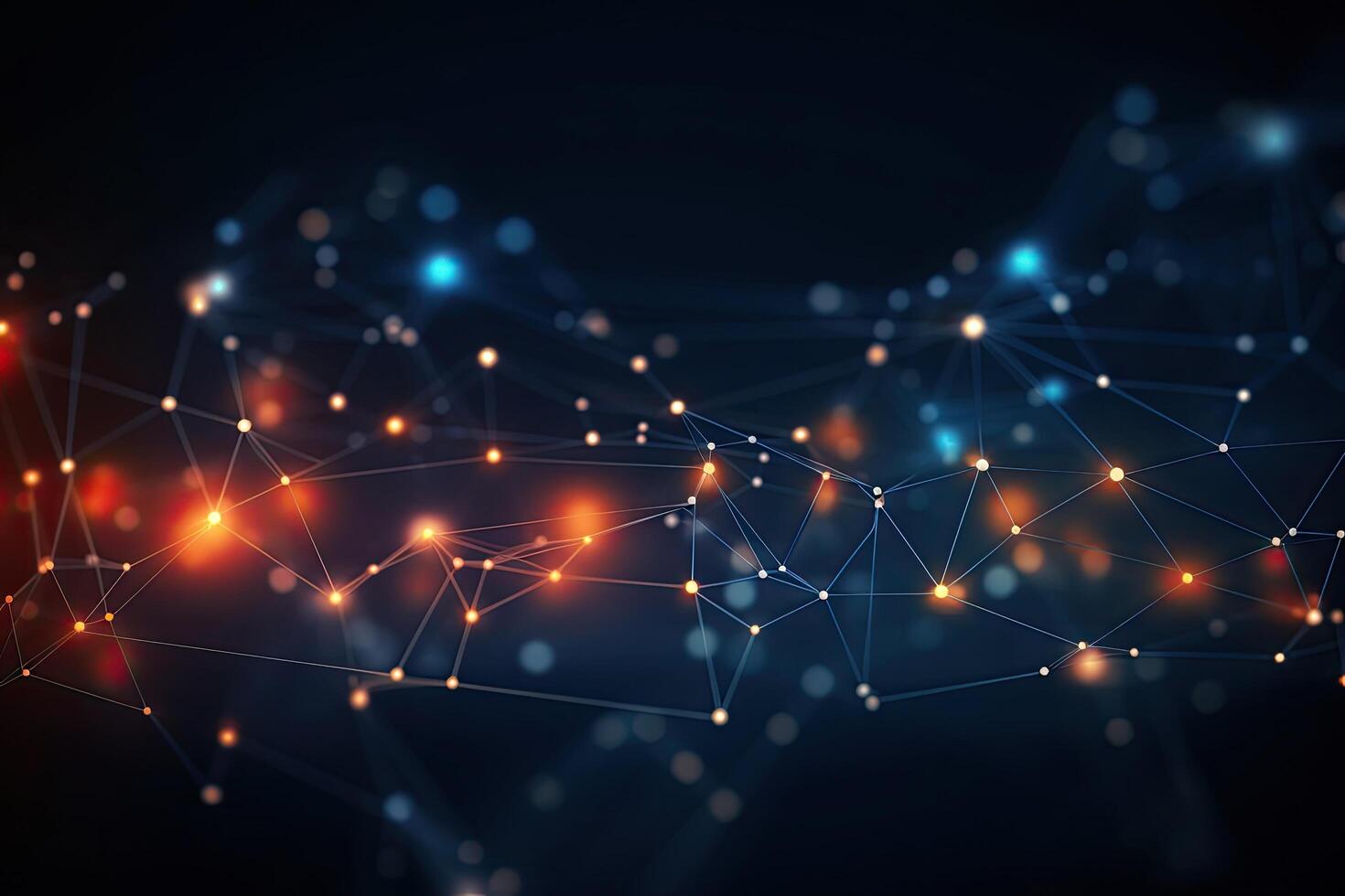 Abstract Technology Background With Connection Lines And Dots 3d Rendering Abstract Digital