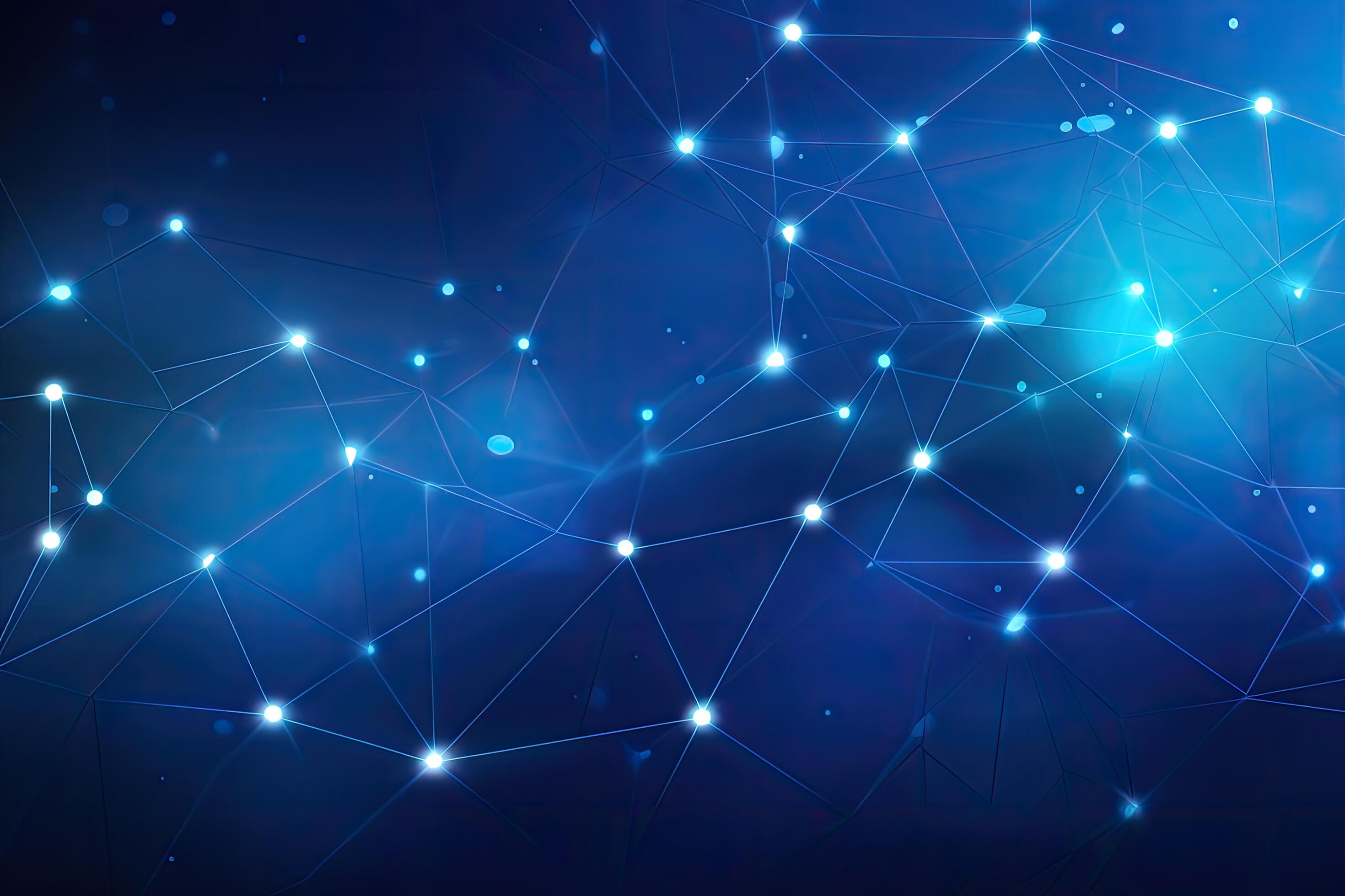 3D rendering of abstract technology background with connecting dots and lines. Network concept ...