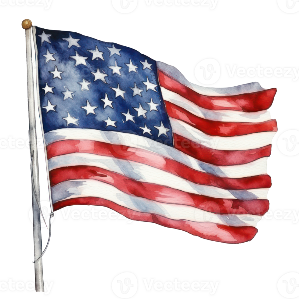 Watercolor USA flag isolated 27851971 PNG Watercolor USA flag isolated 27851971 PNG